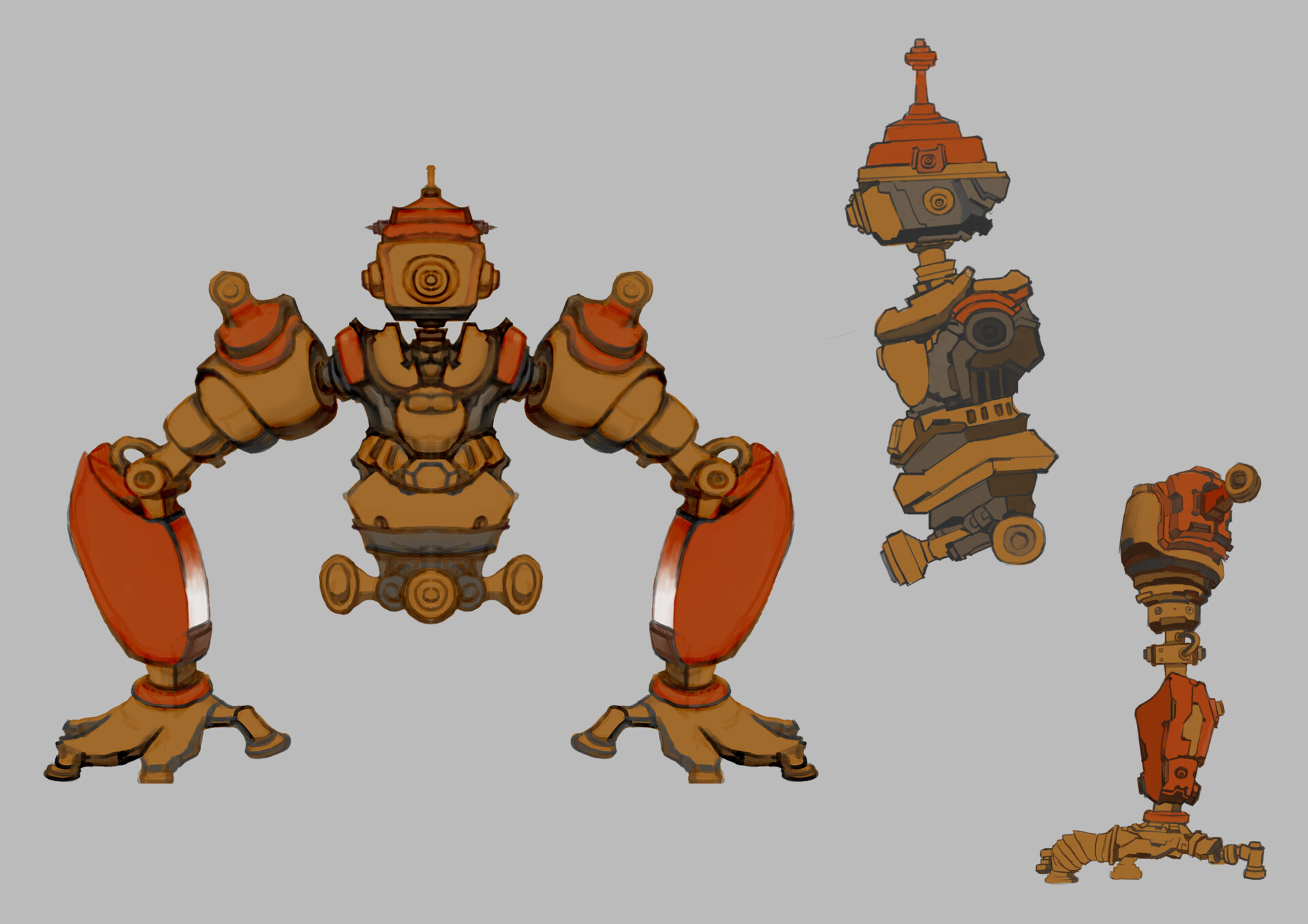 ArtStation - 2D concept art practices - Robot Harry