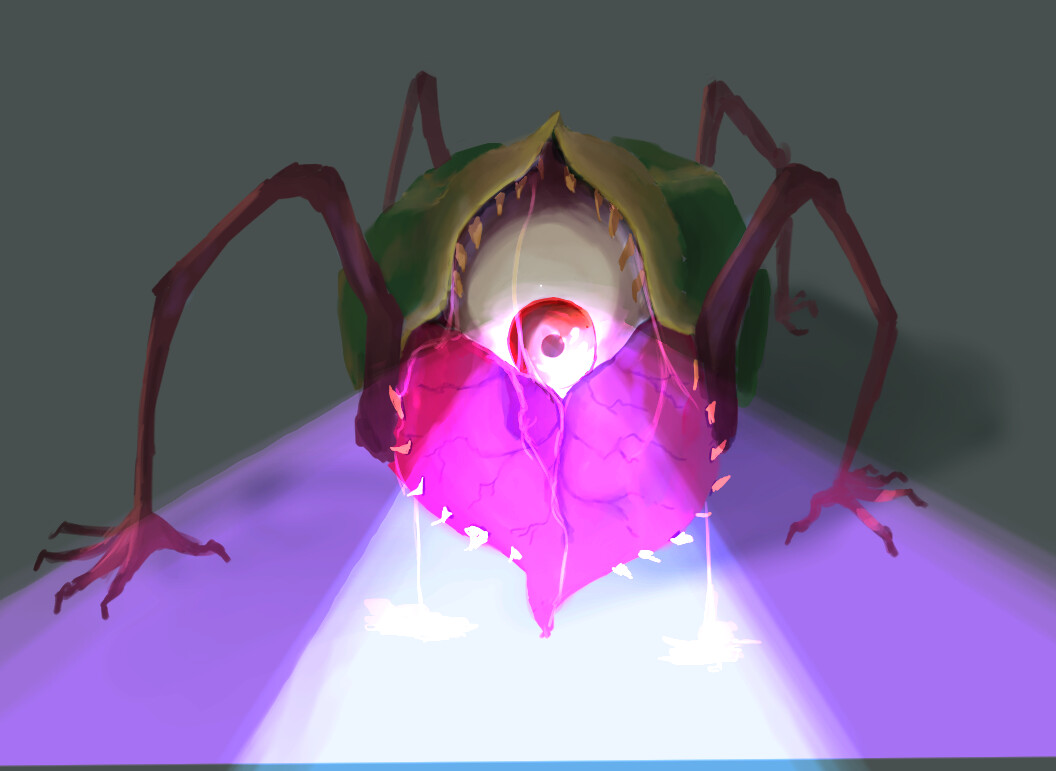 ArtStation - 'Gazer Bulb' Original boss creature design