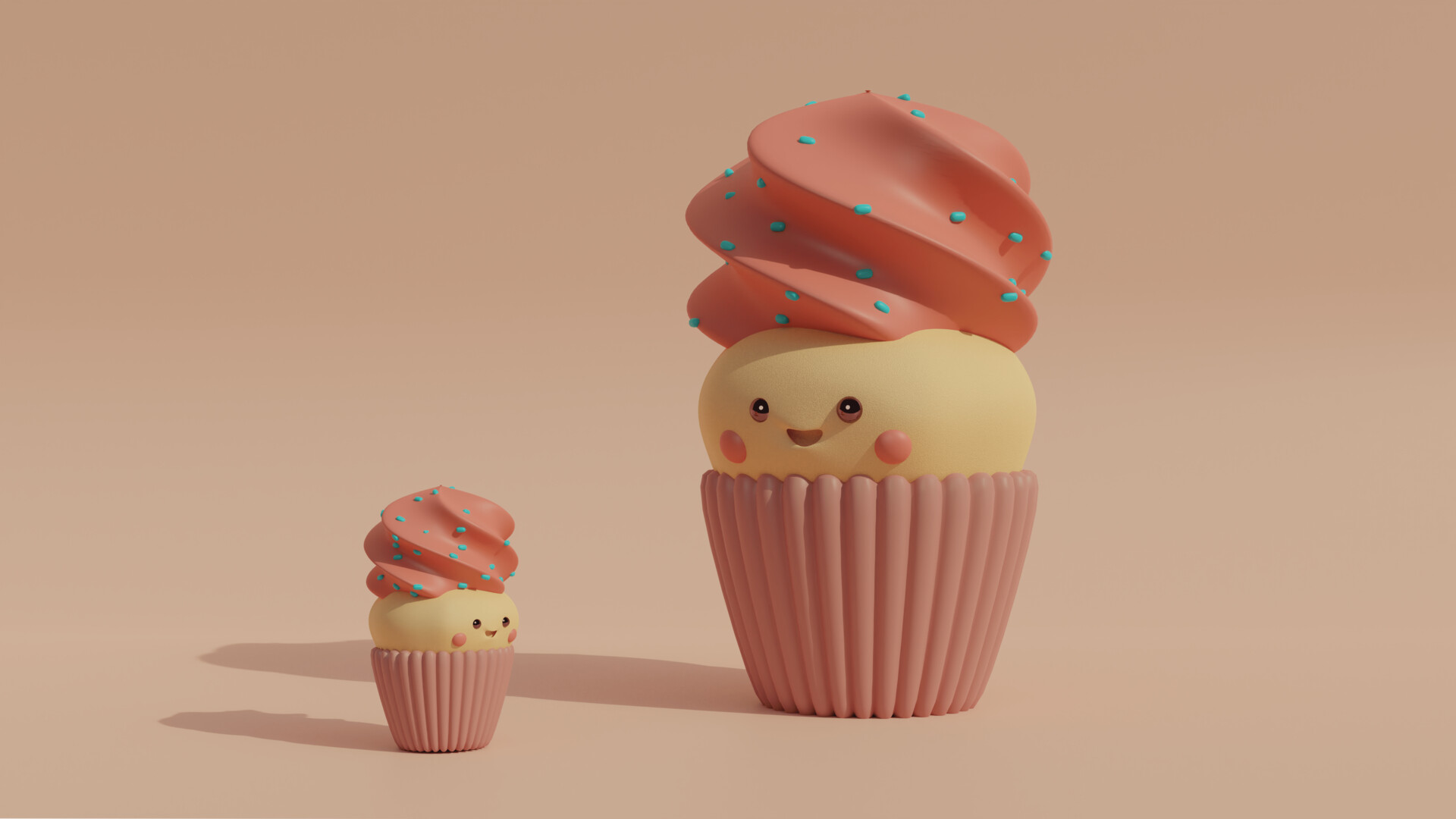 ArtStation - Cute Pink Cupcake Model