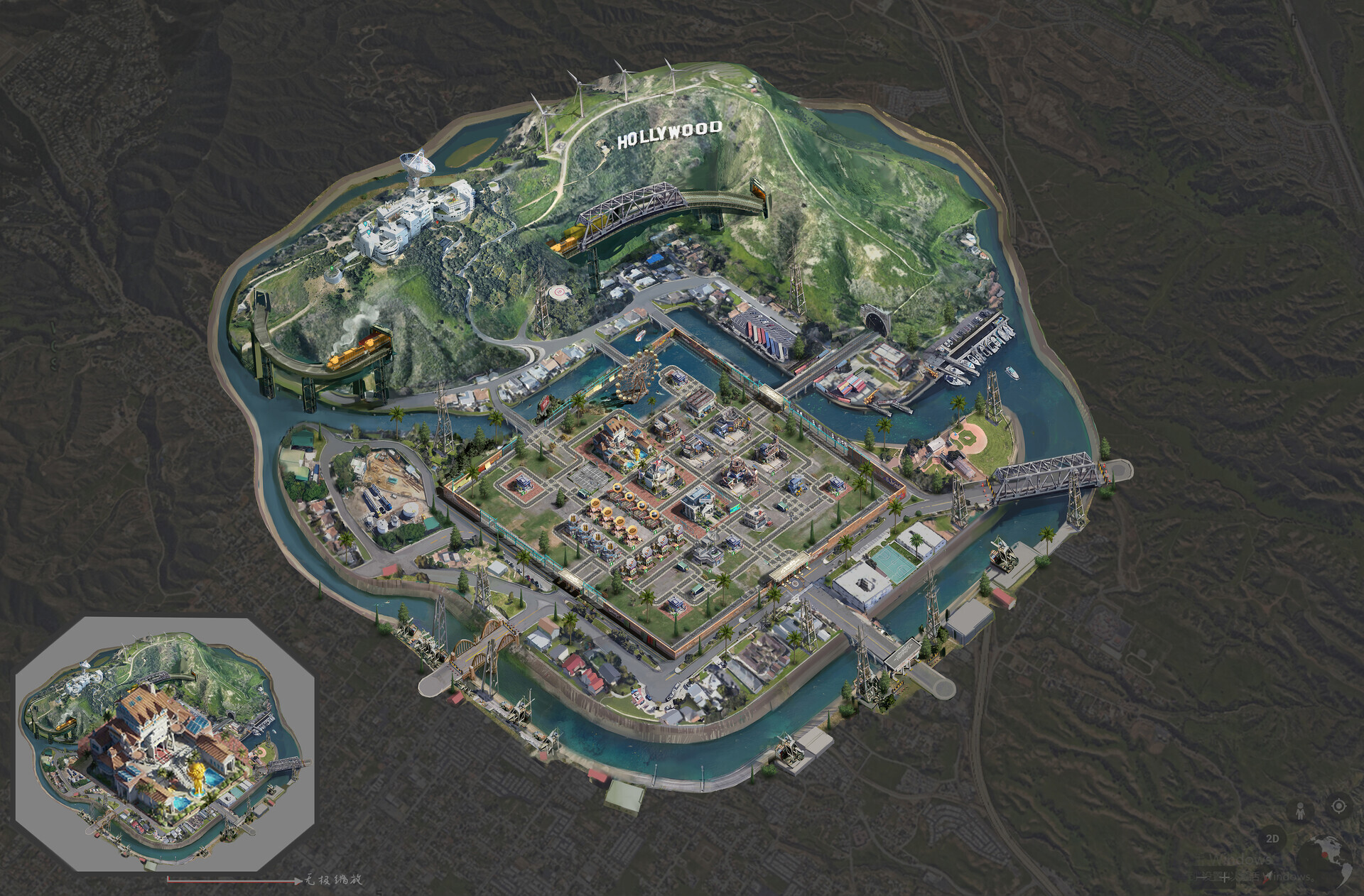 ArtStation - 现代题材 slg 主城规划---方案稿