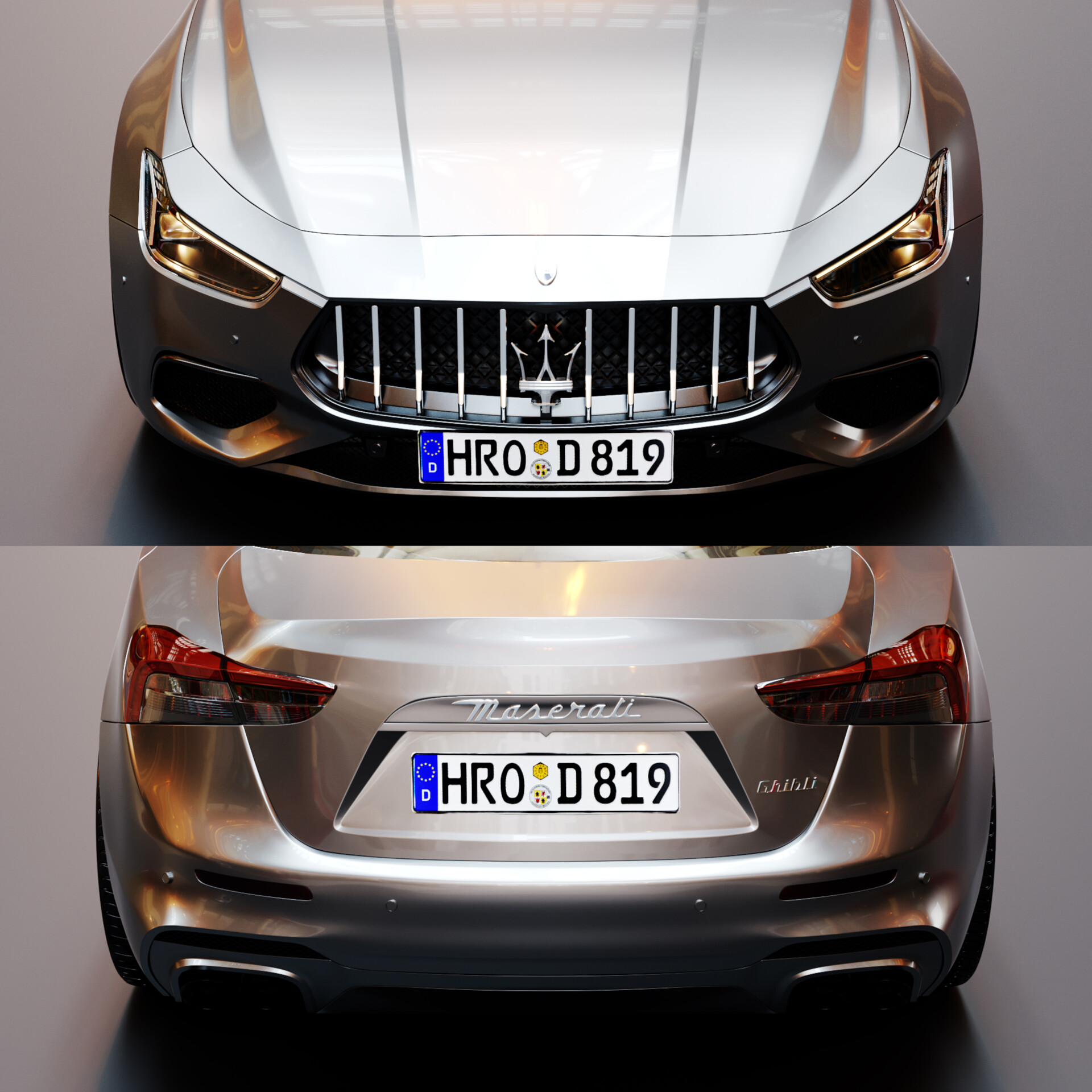 ArtStation - Maserati Ghibli Hybrid 3D Model