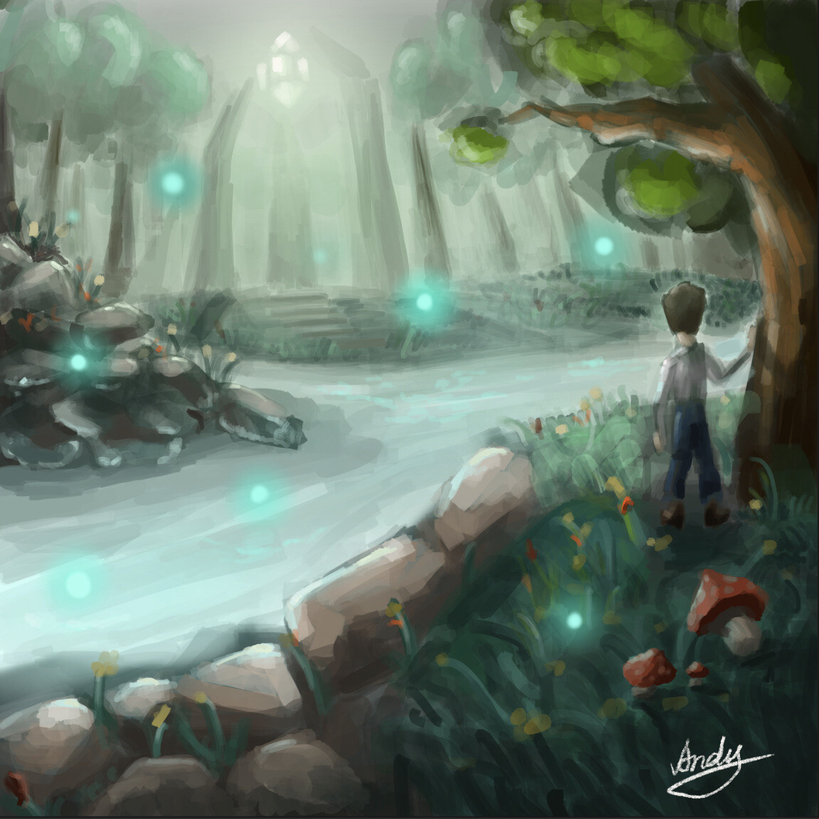 ArtStation - Mystical Forest - Procreate