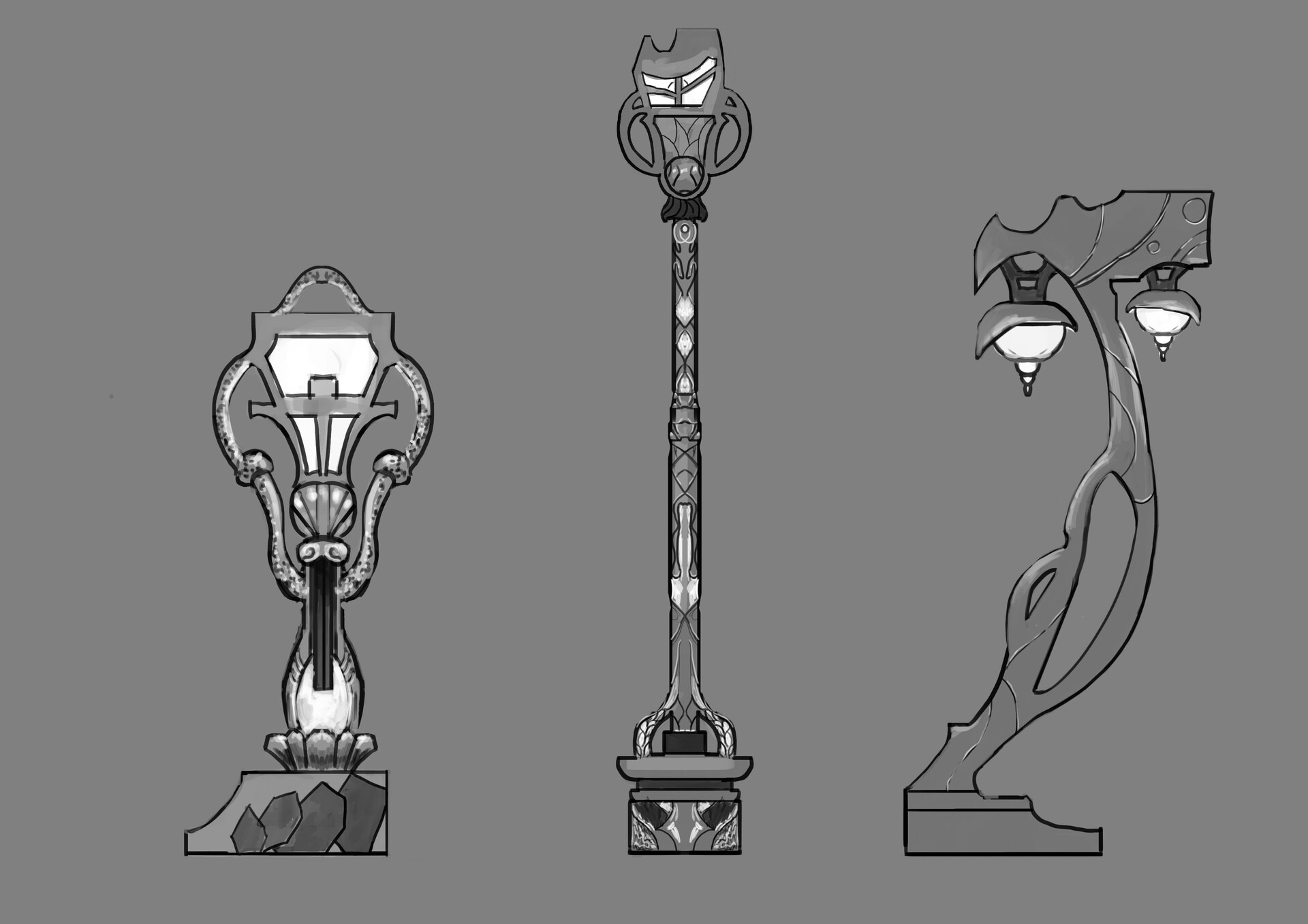 ArtStation - Street lamp Concept Design