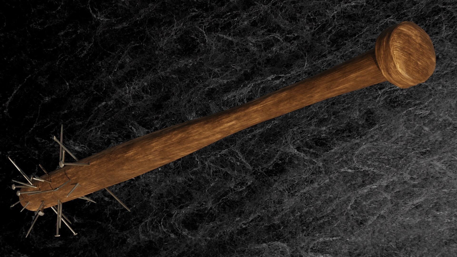 ArtStation - POST APOCALYPTIC MELEE WEAPON NAILED BAT