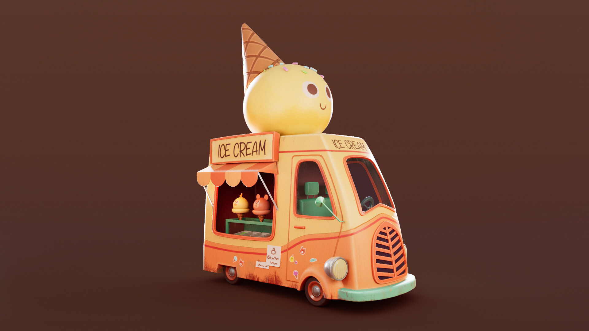 ArtStation - Ice Cream Van