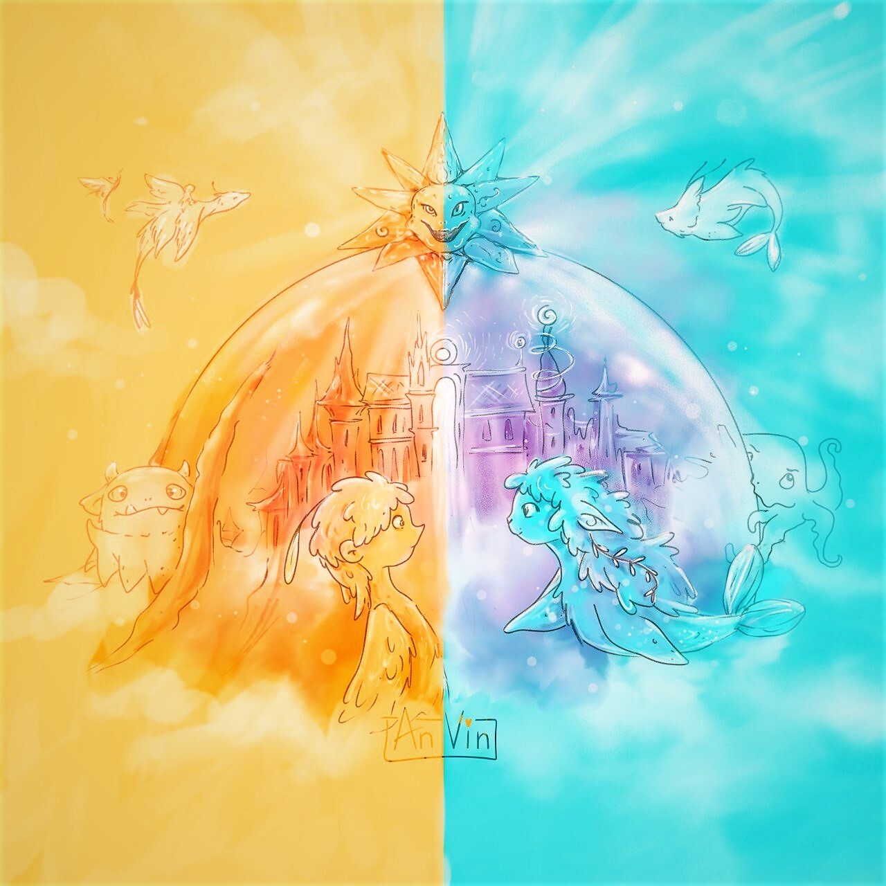 ArtStation - atlantis illustration for a personal project