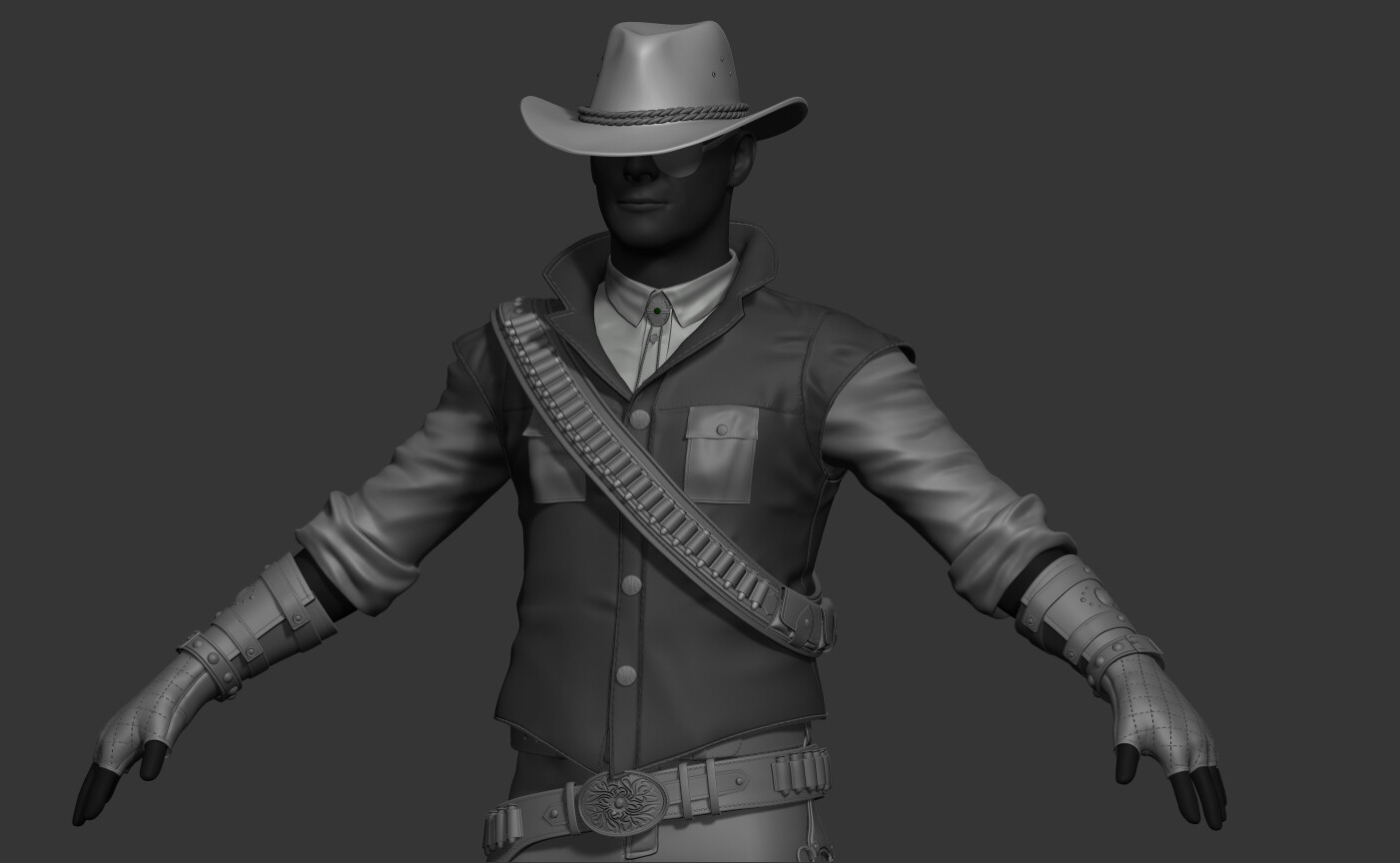 ArtStation - Skin_Black. High poly, low poly model, bake, texture.