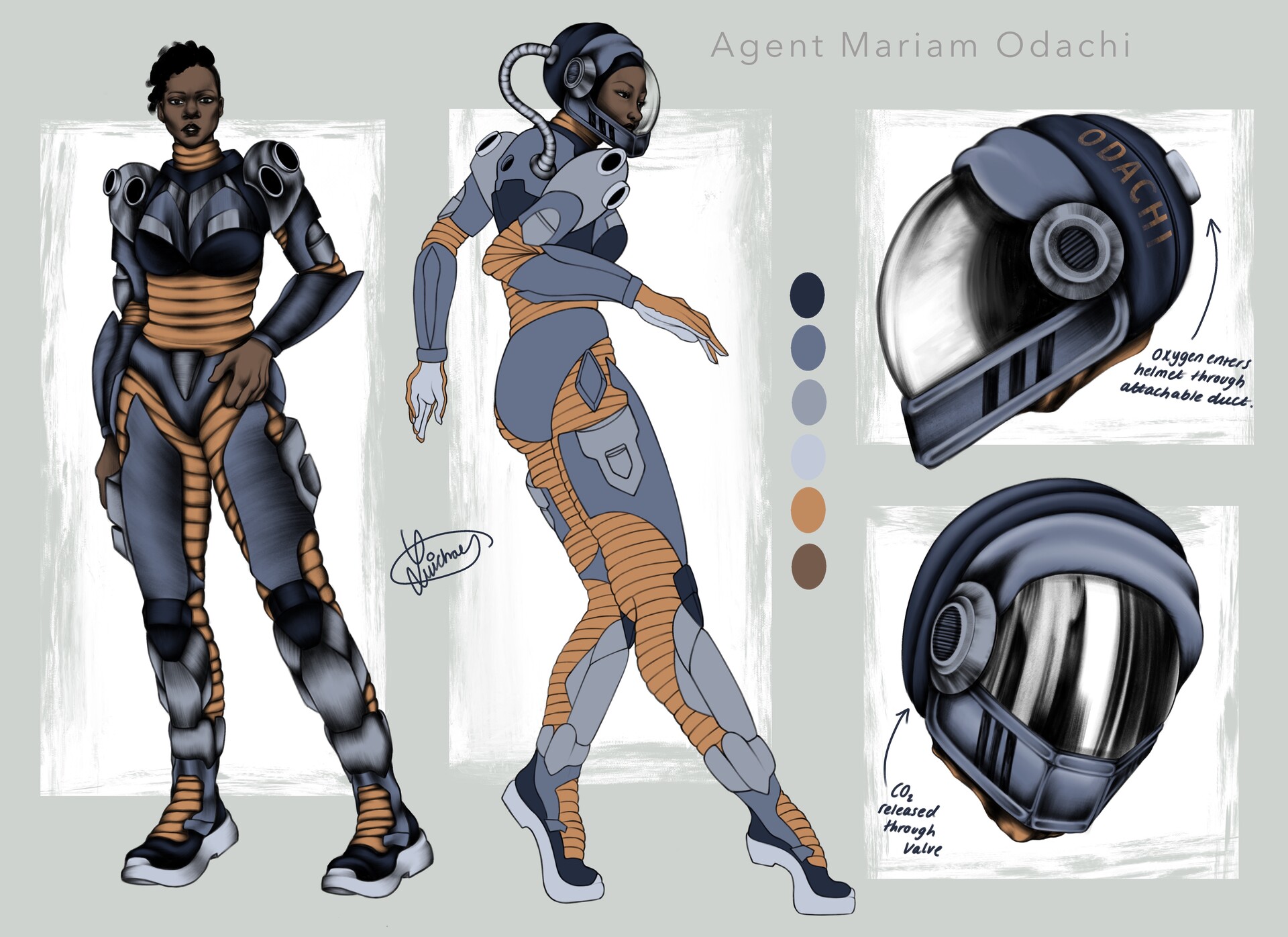ArtStation - Agent M. Odachi Character Concept. Mar 23