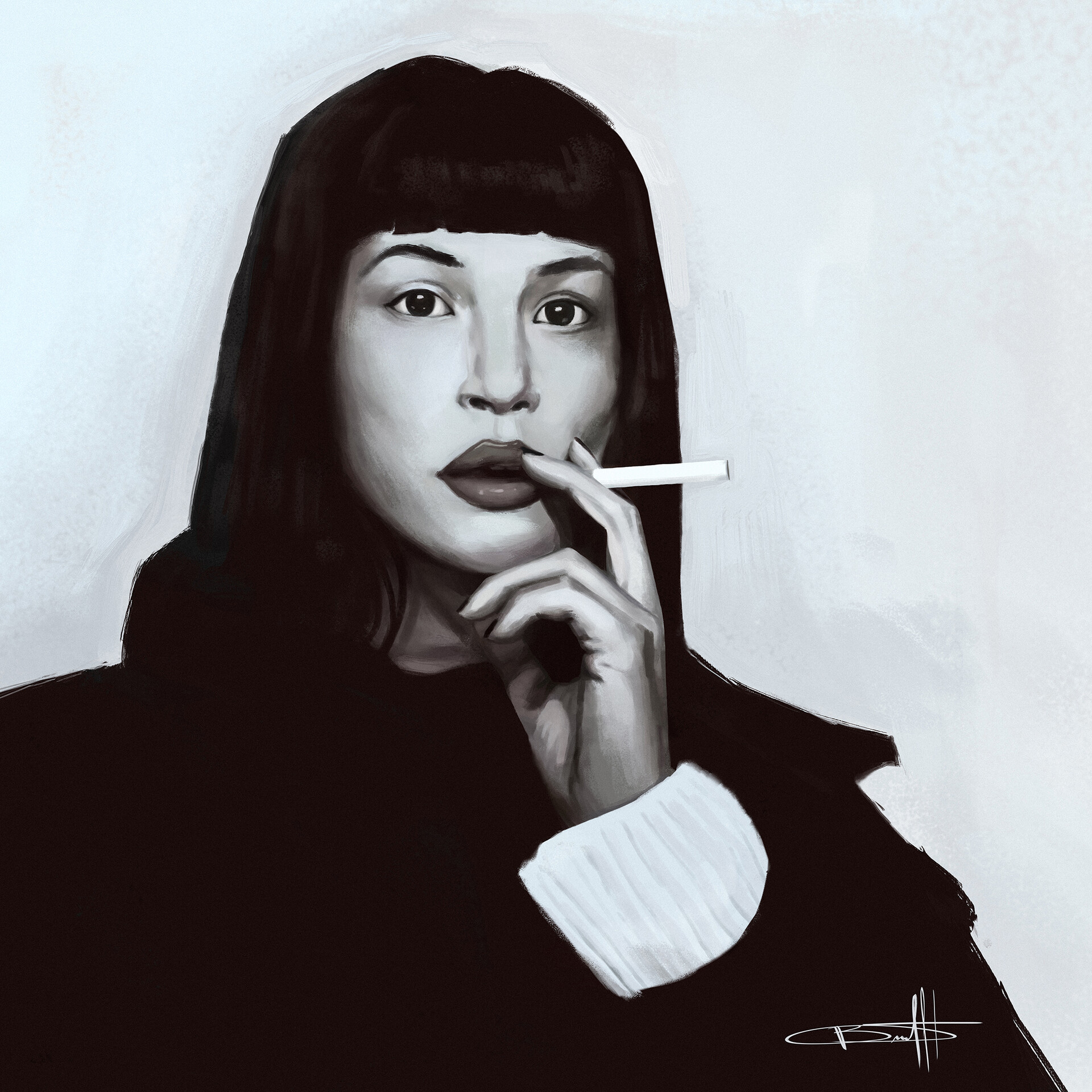 ArtStation - La fille qui fume