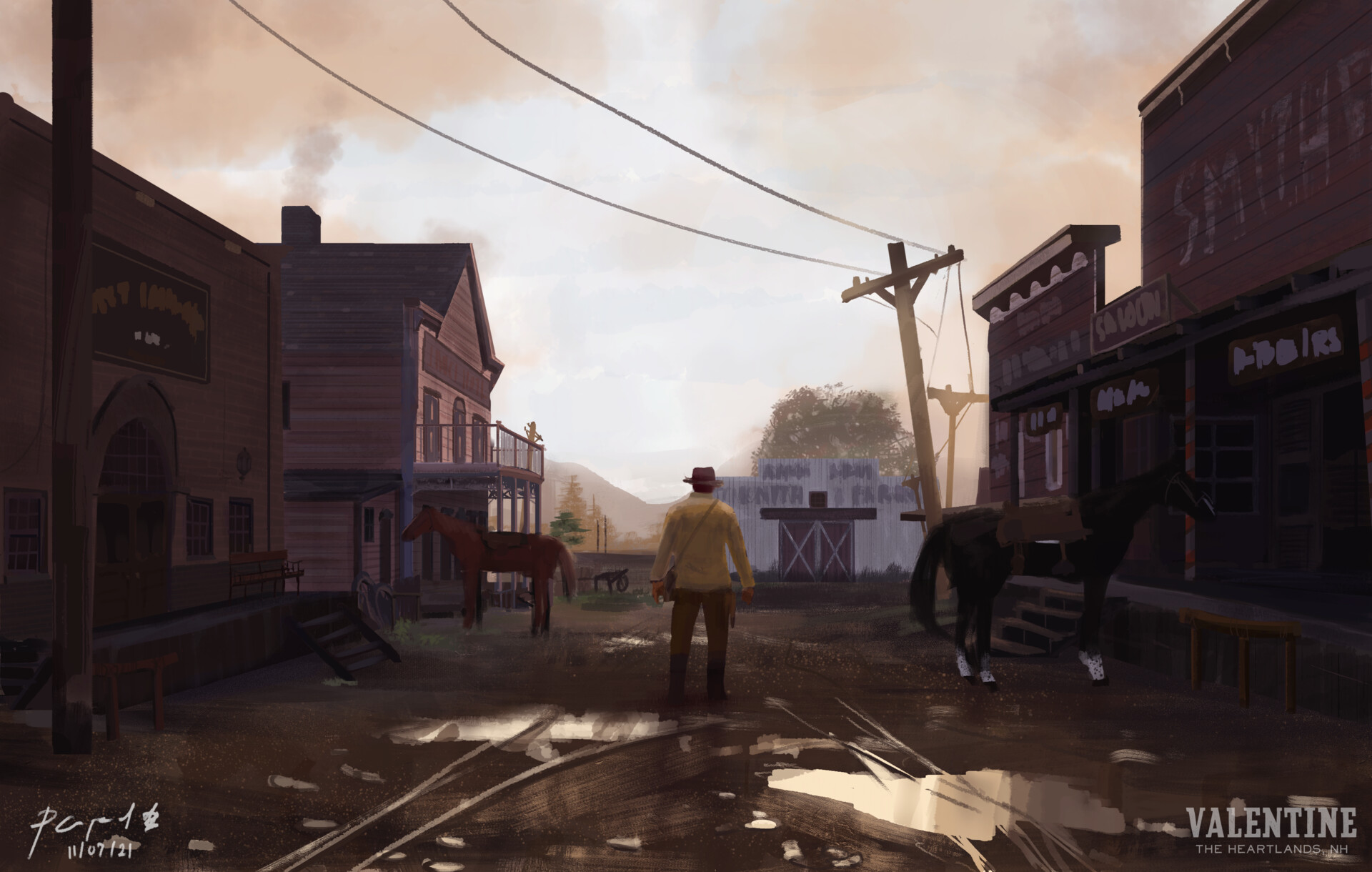 ArtStation - Welcome to Valentine (RDR2 FanArt)