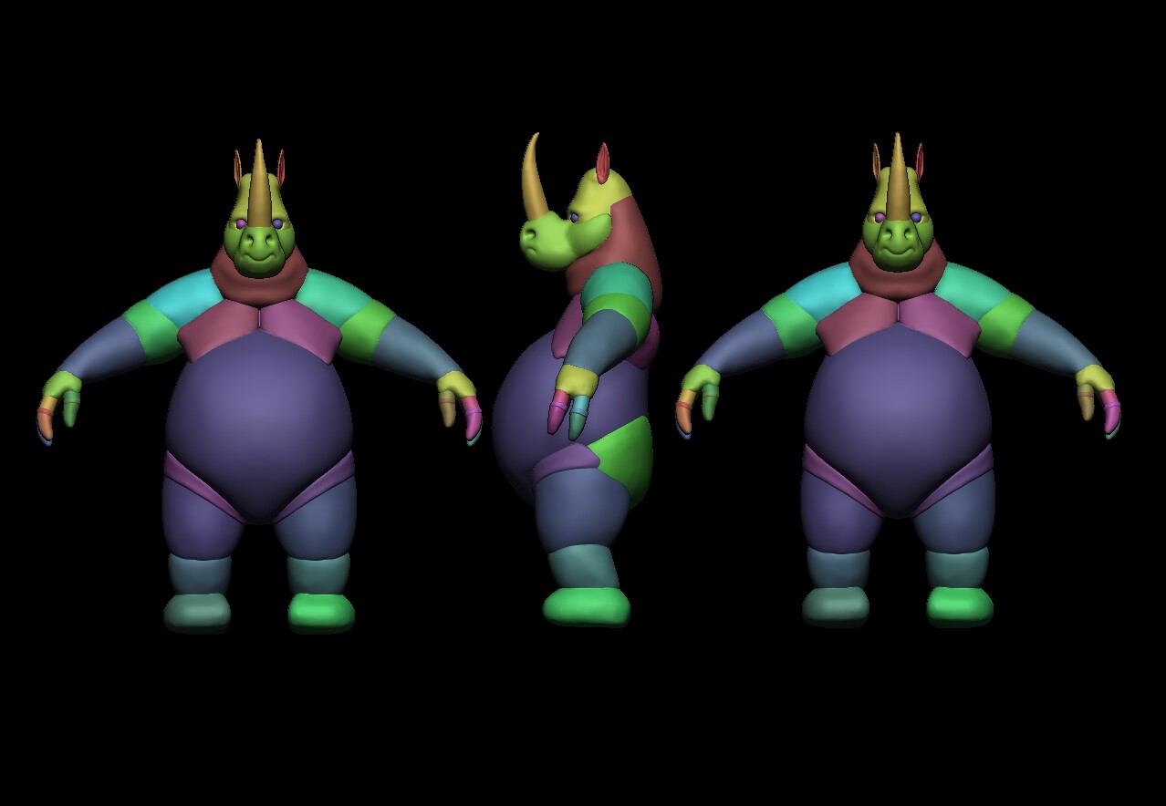 ArtStation - Stylized Fat Goat Blockout