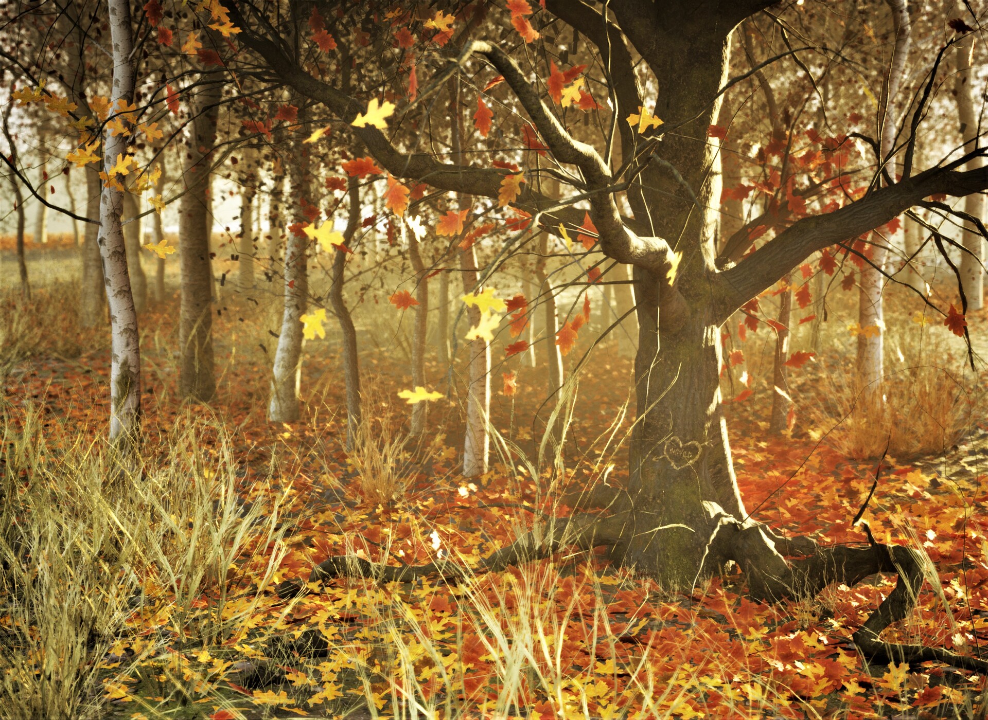 ArtStation - SpeedTree_Autumn Day