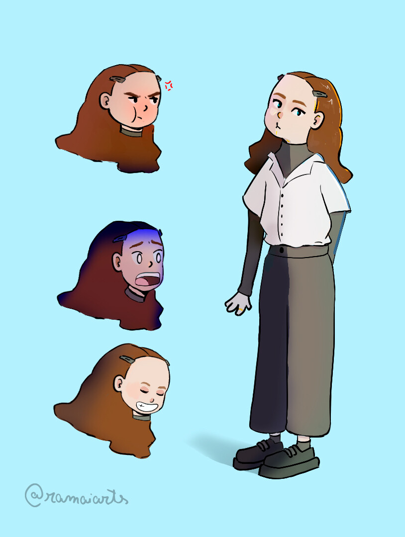 ArtStation - Character design- expression study