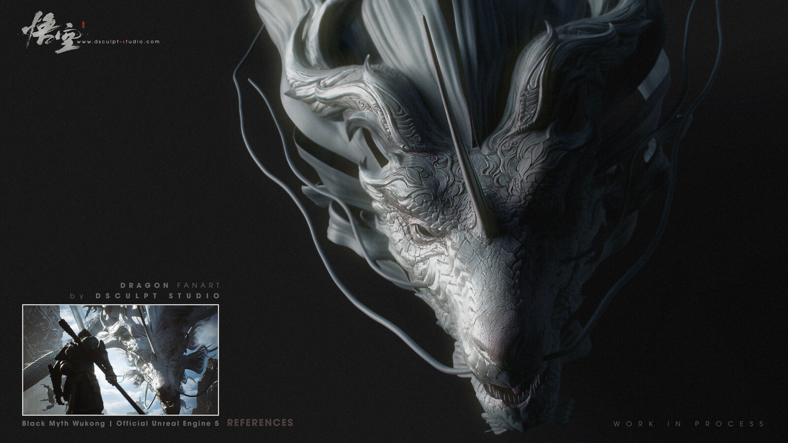 Diep Duong Van - Black Myth Wukong fanart - Dragon WIP