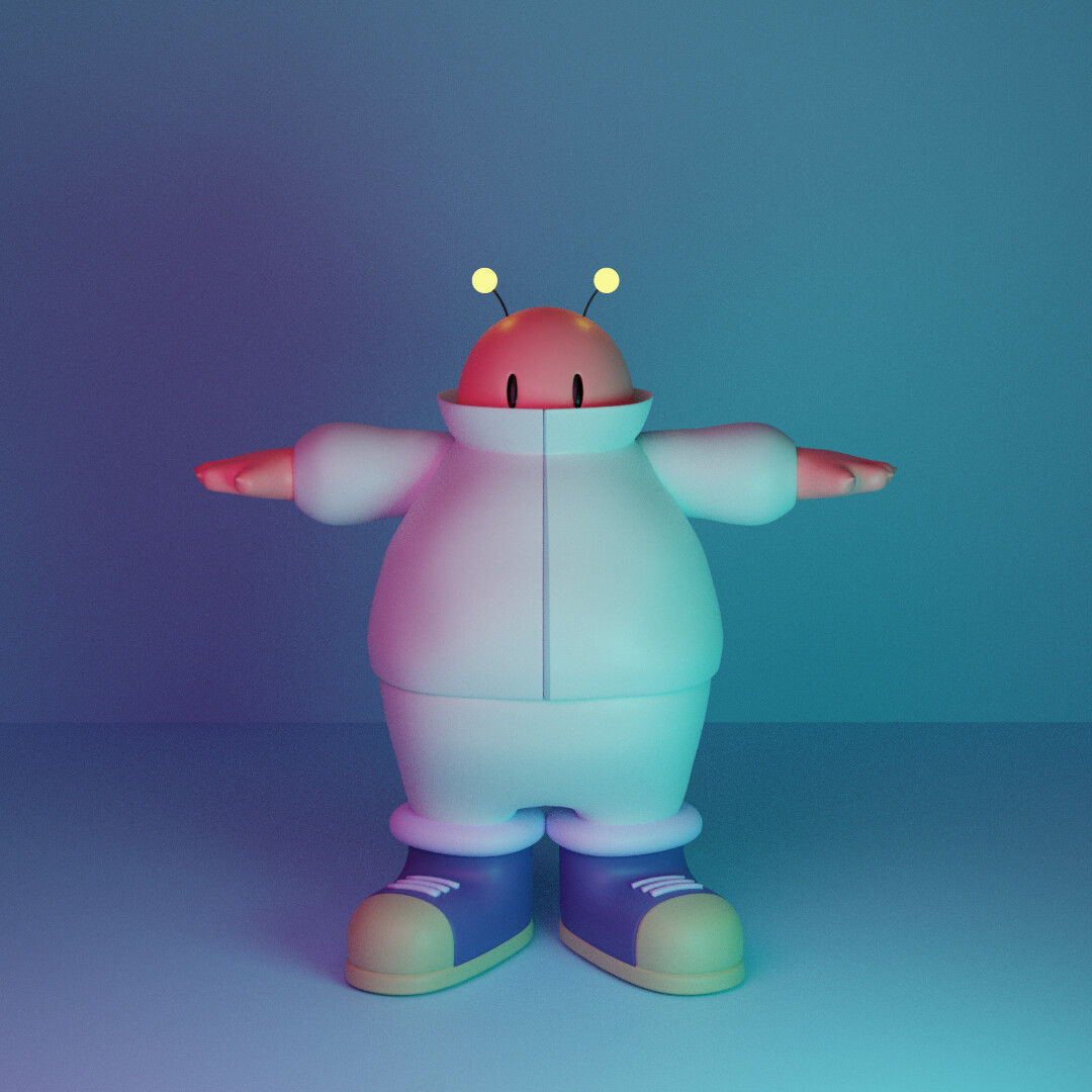 ArtStation - Cute Alien Character 3D Model