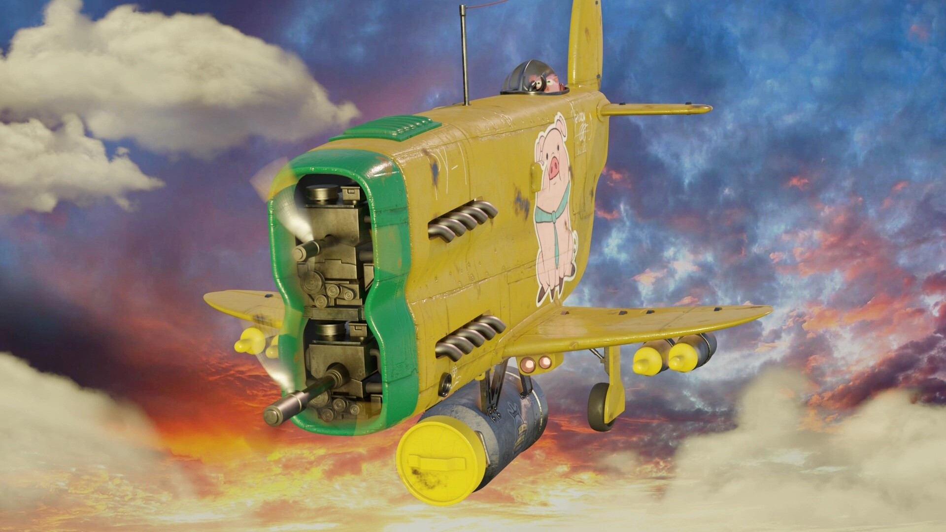 ArtStation - Piggy Plane