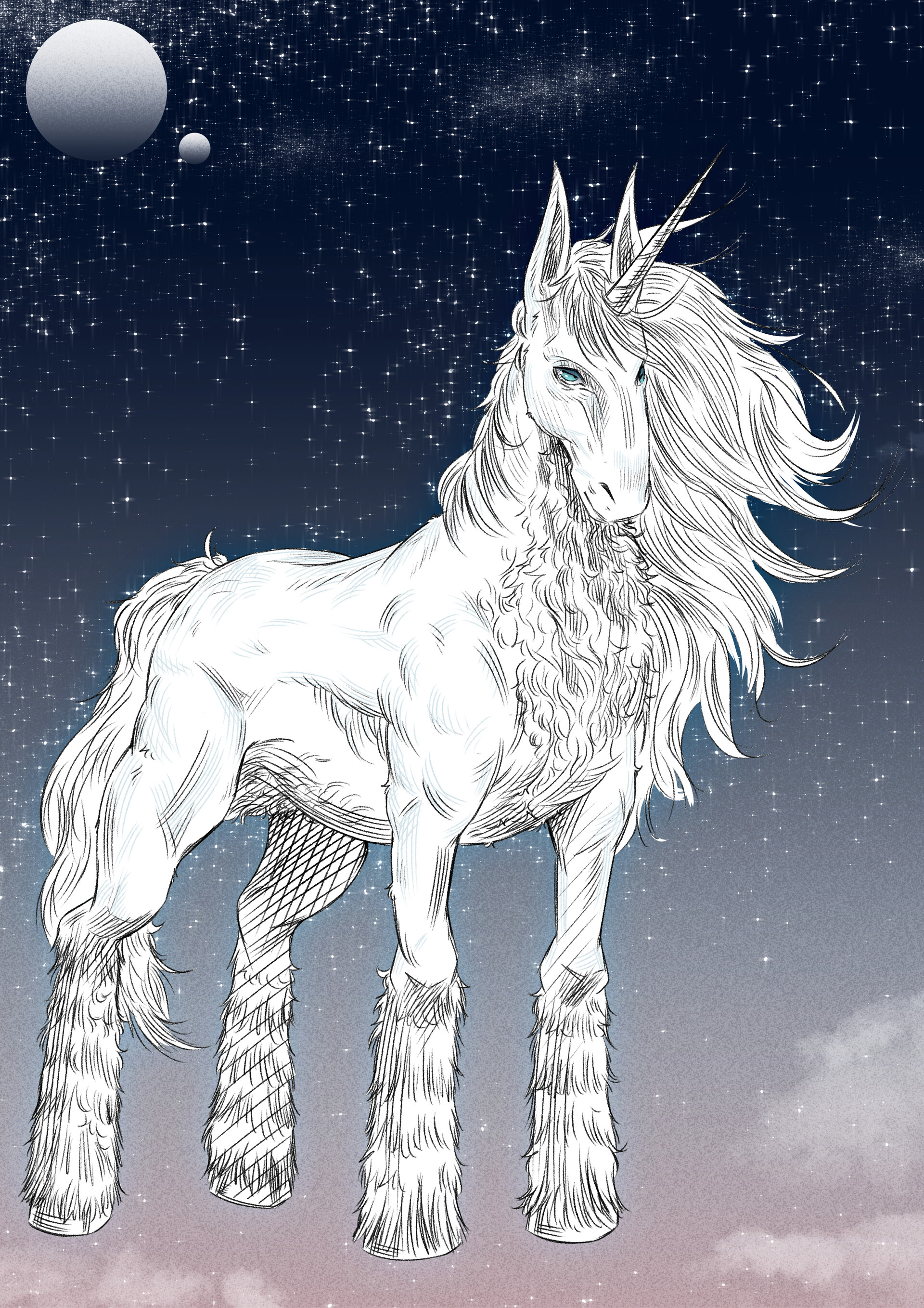 ArtStation - All Things Above Us Creature Designs: Unihorn, Gi'Gan Rex ...