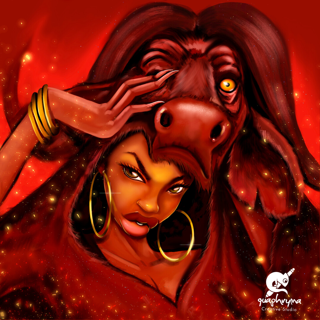 ArtStation - OYA THE RED BUFFALO WOMAN