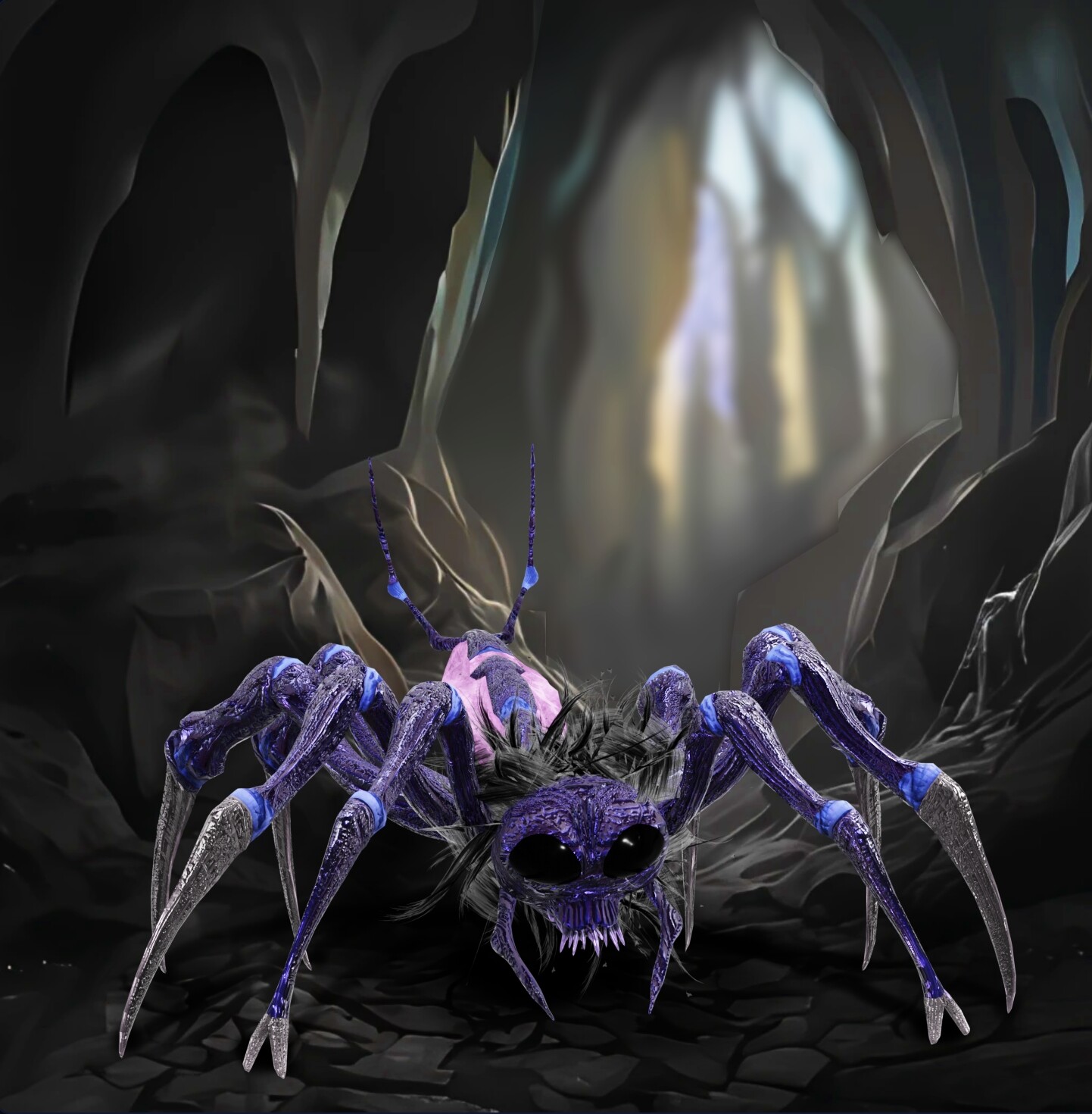 ArtStation - Alien Spider in Cave