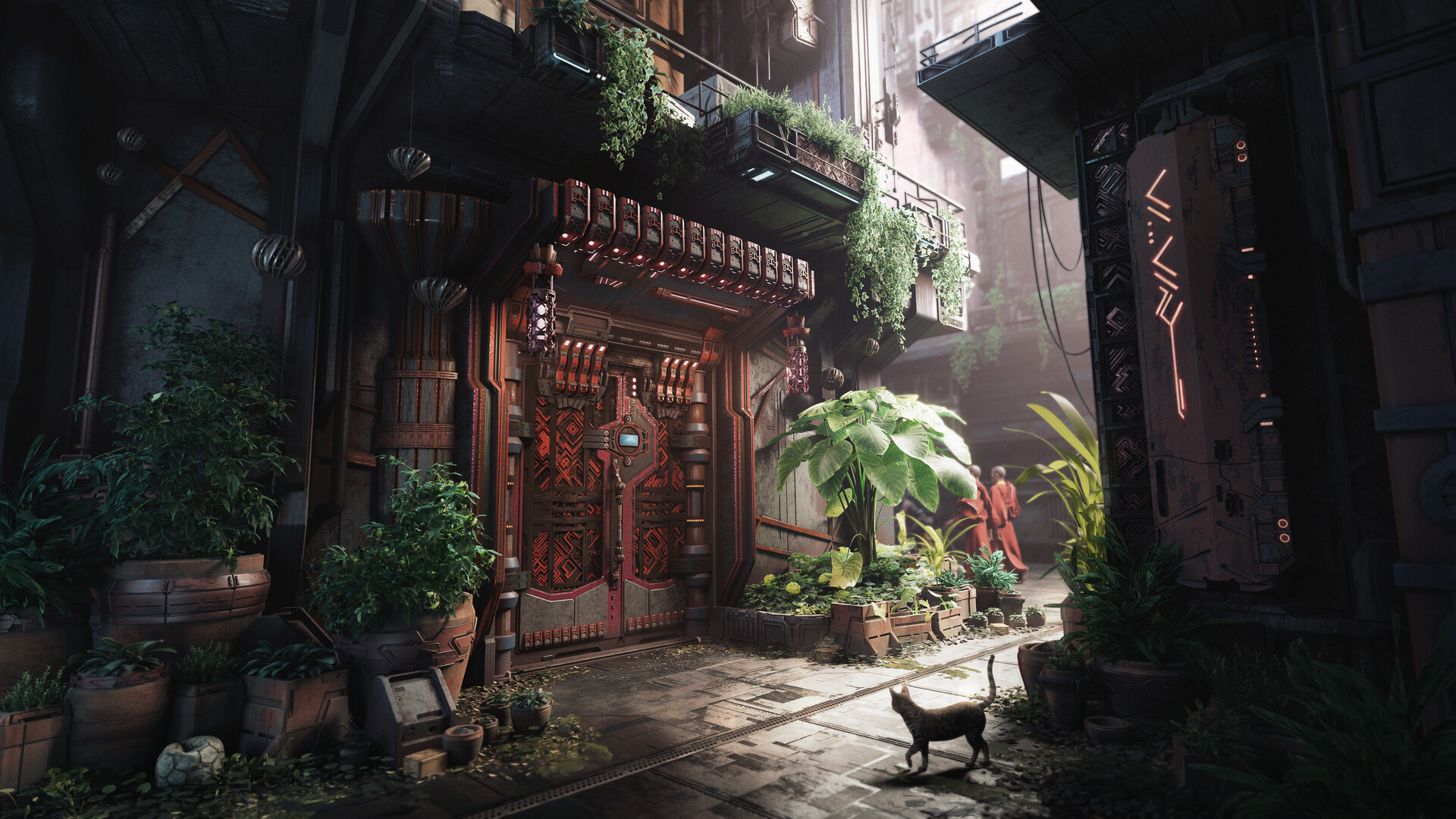 ArtStation - Cozy alley. Ethno sci-fi