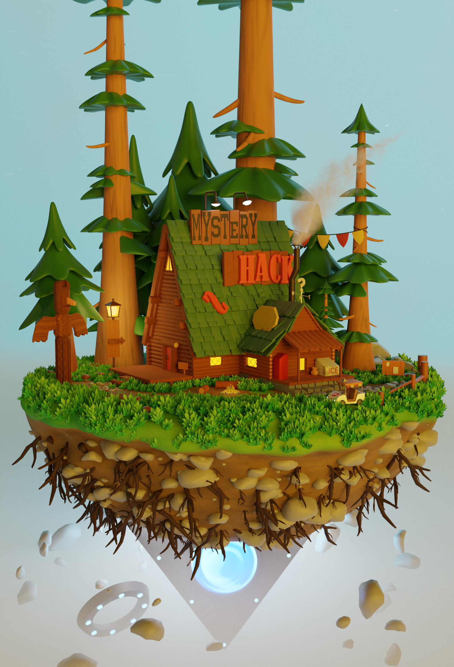 ArtStation - Gravity Falls diorama
