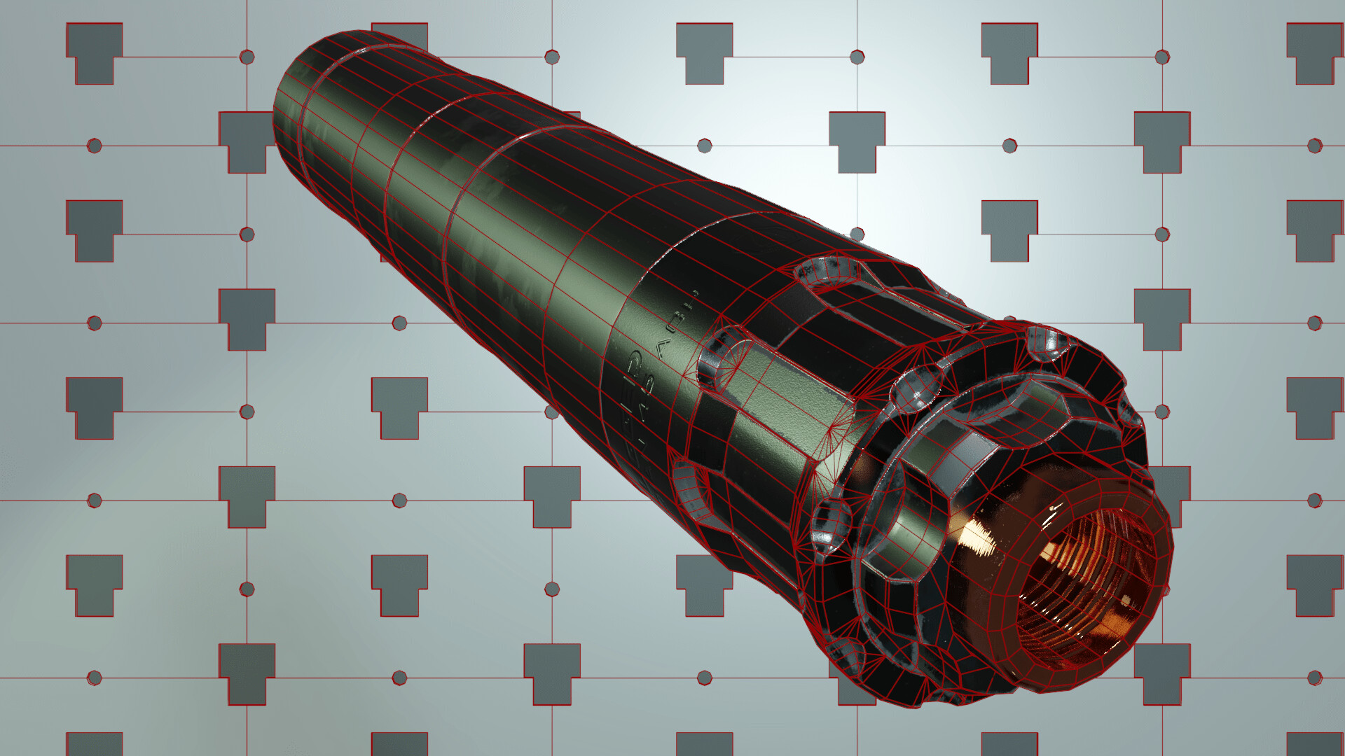 Kpyxa - Rugged Supressor (Silencer) Obsidian 45 ACP