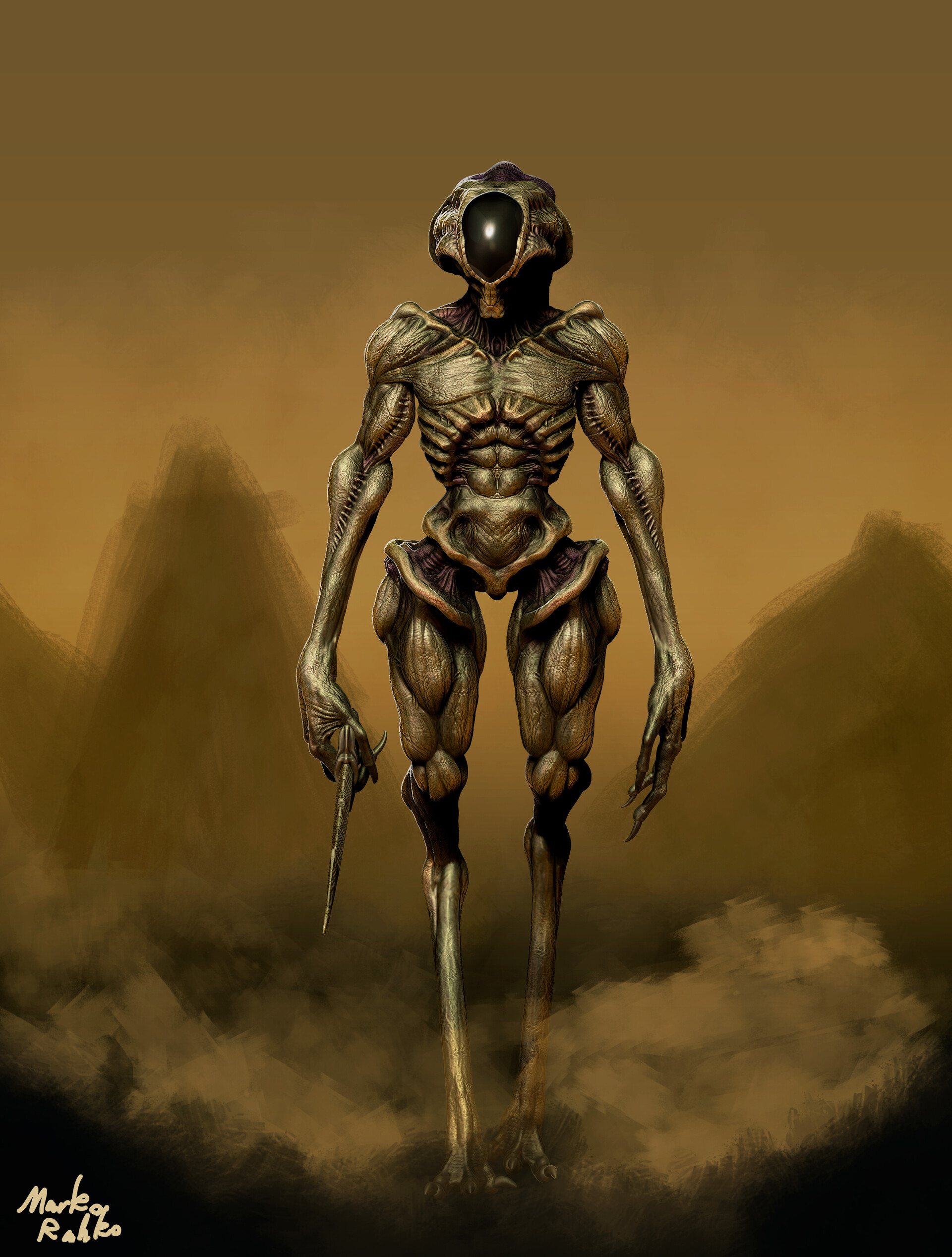 ArtStation - Saqamu Du'Aran / Alien warrior