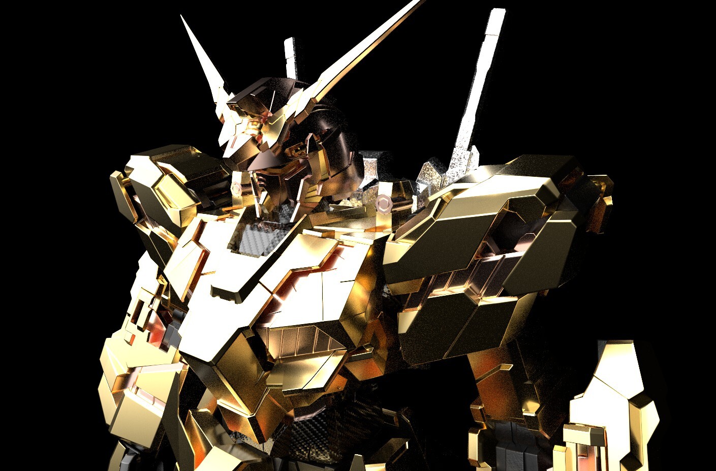 ArtStation - Gold Gundam