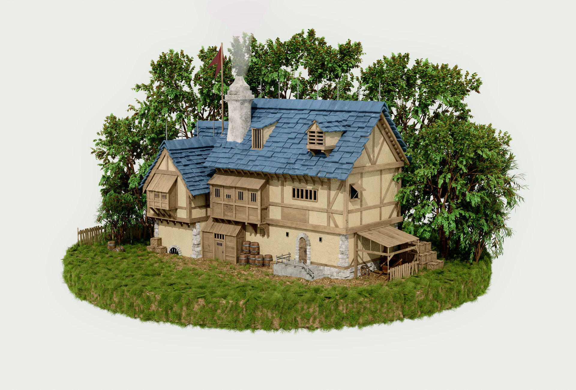 ArtStation - An ordinary medieval house