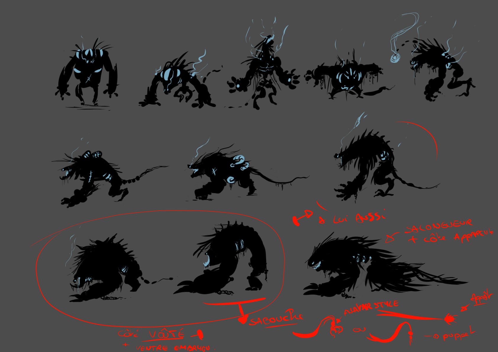 ArtStation - Character design / Monster / "Loonelysoul"