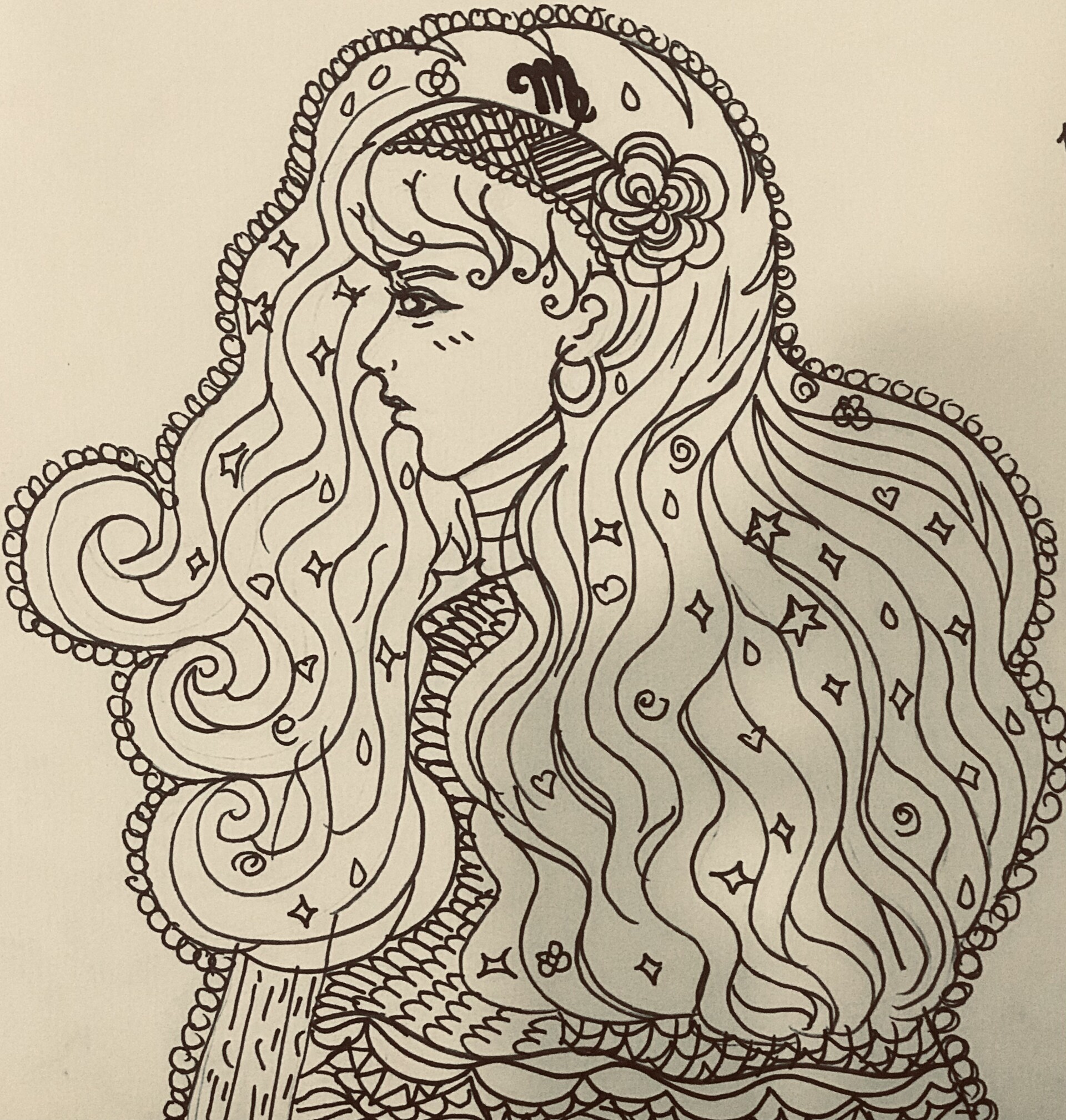 ArtStation - Simple character drawing by art line marker