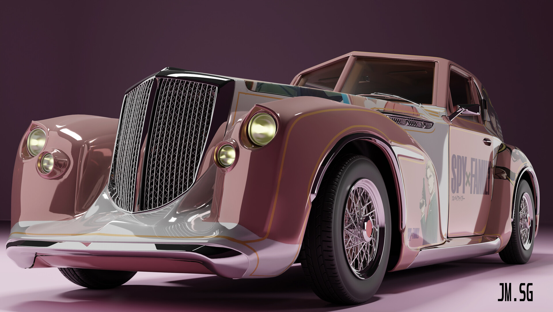 ArtStation - Classic car, Spy Family skin