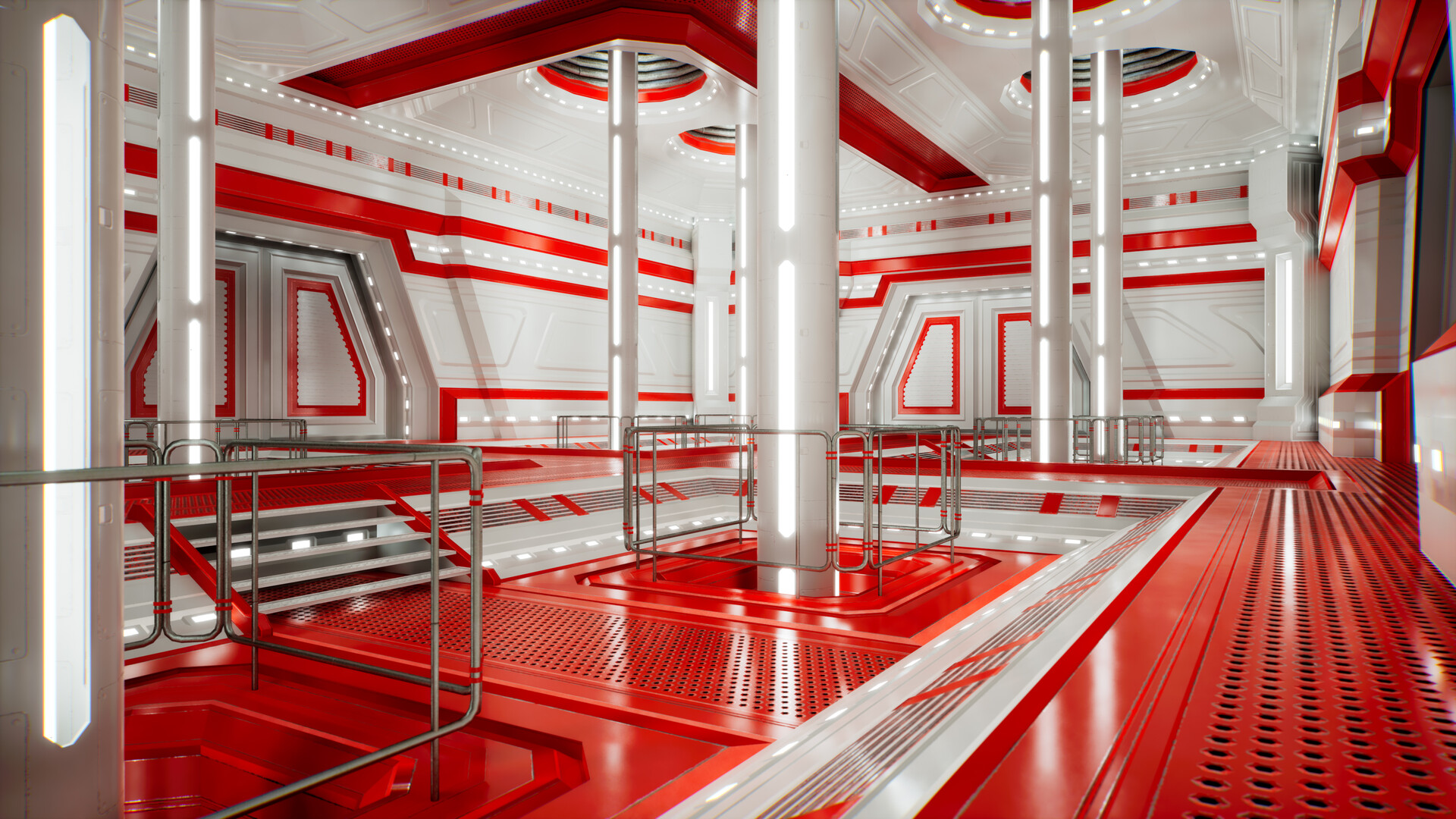 Otso Jylhä - UE5 One Material Scifi Interior