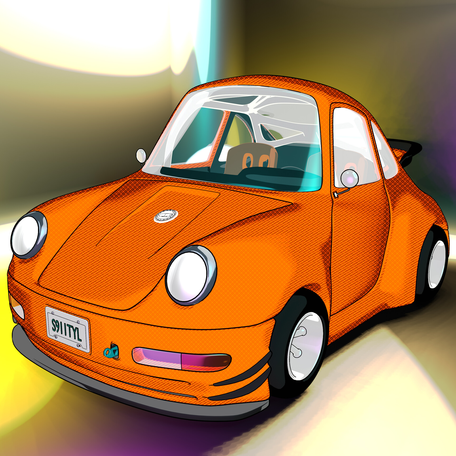 ArtStation - Stylized Porsche 911(964)