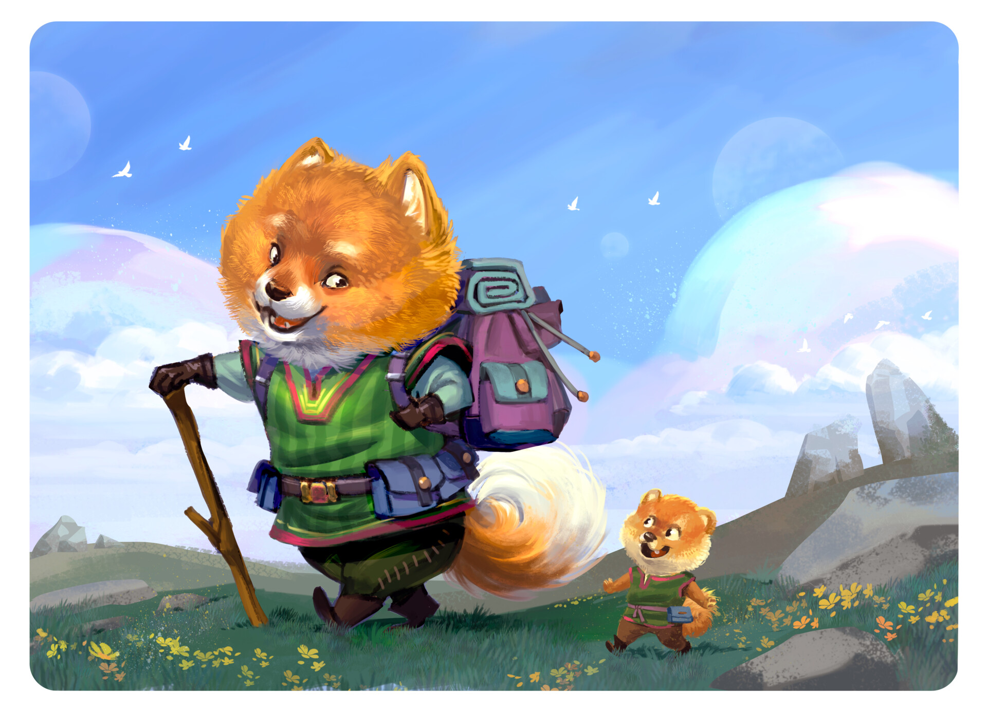 ArtStation - Character Design Challenge - Dog Adventurer