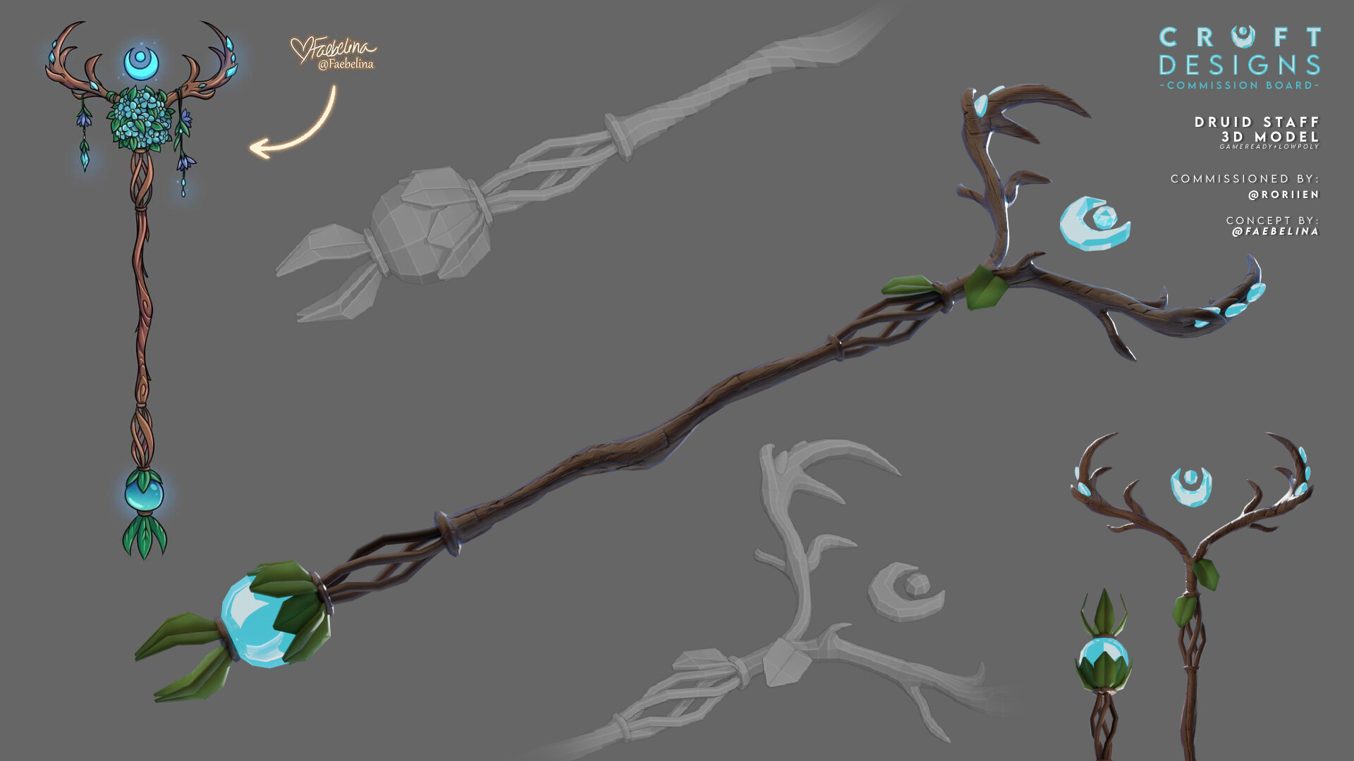 ArtStation - World of Warcraft - Custom Druid Staff