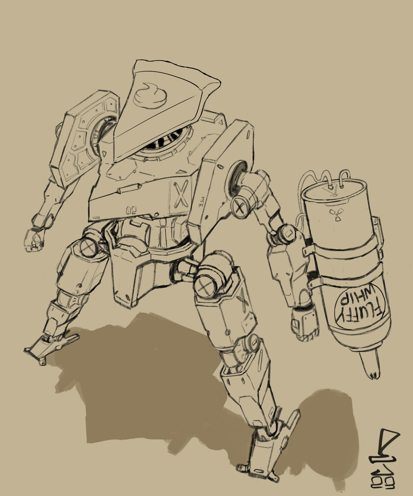 Erik Gunnar Johnson - Pie Mecha - march of robots day 14