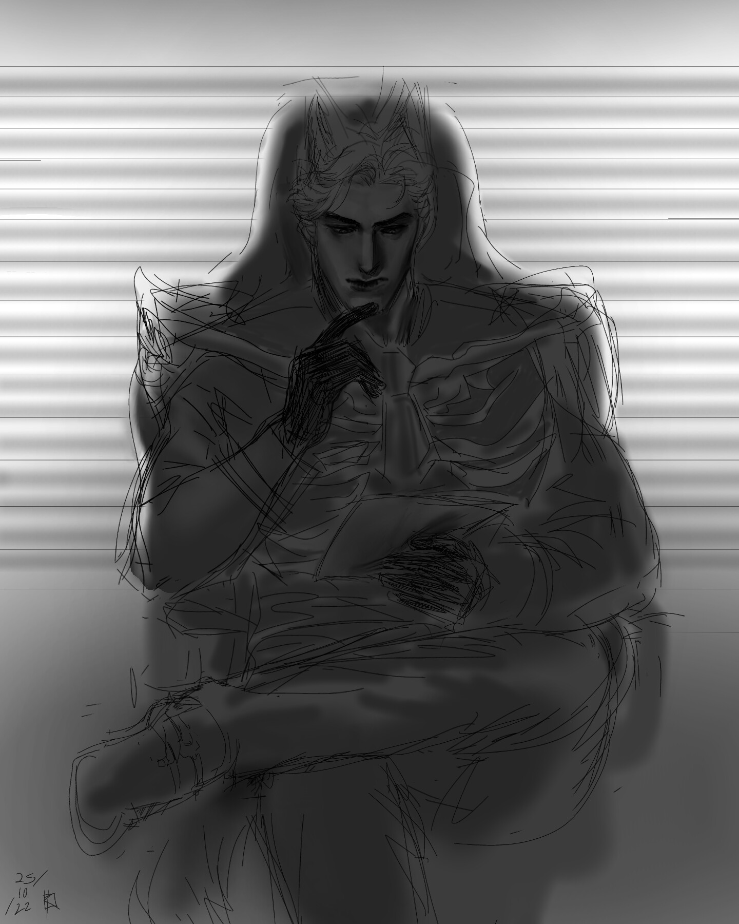 ArtStation - K9 Checking The Hitlist... With A Cat in Lap