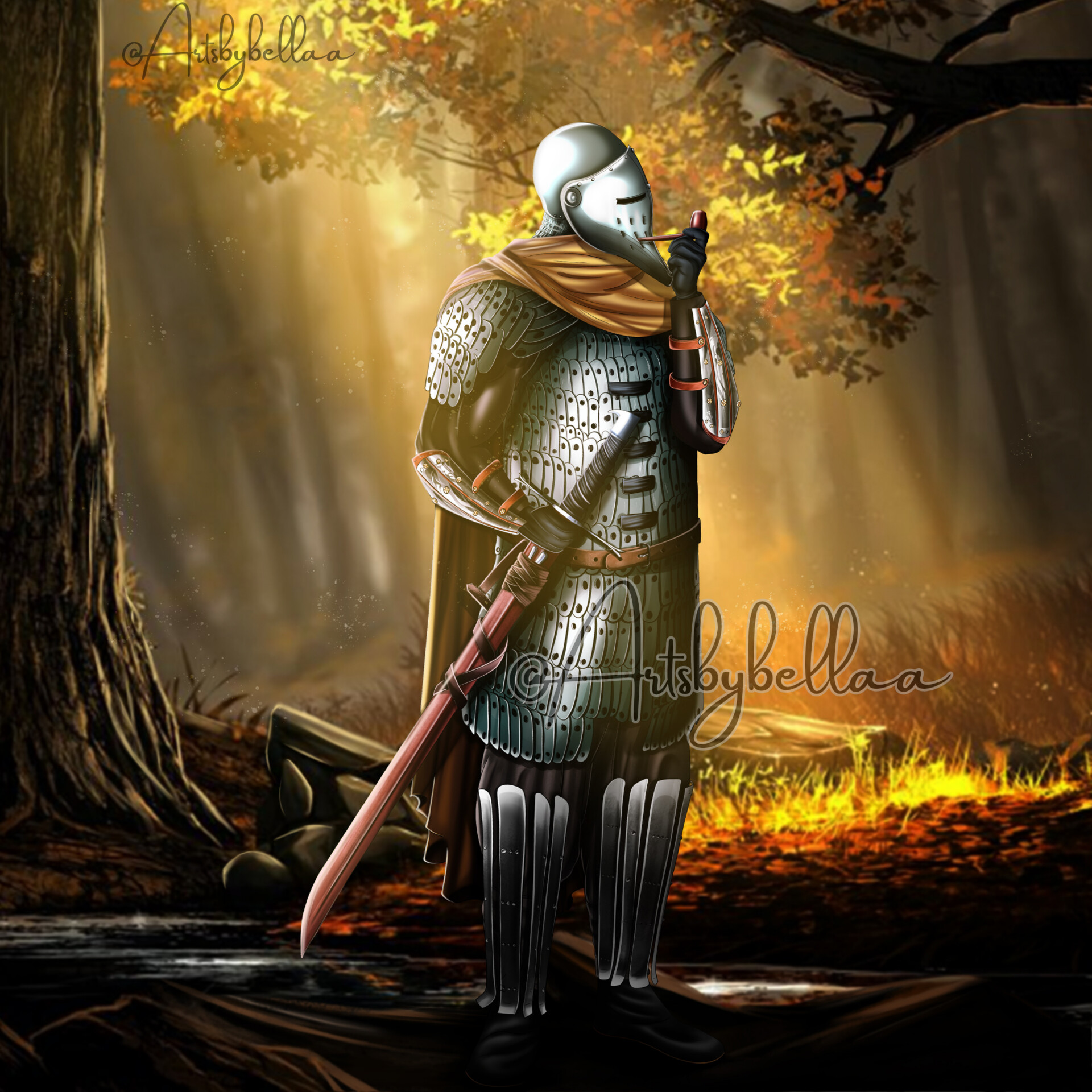 ArtStation - "CHAINMAIL ARMOUR" custom drawn for Milkman