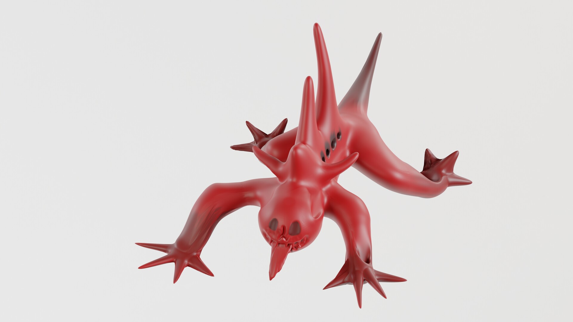 ArtStation - Crawling red monster lizard