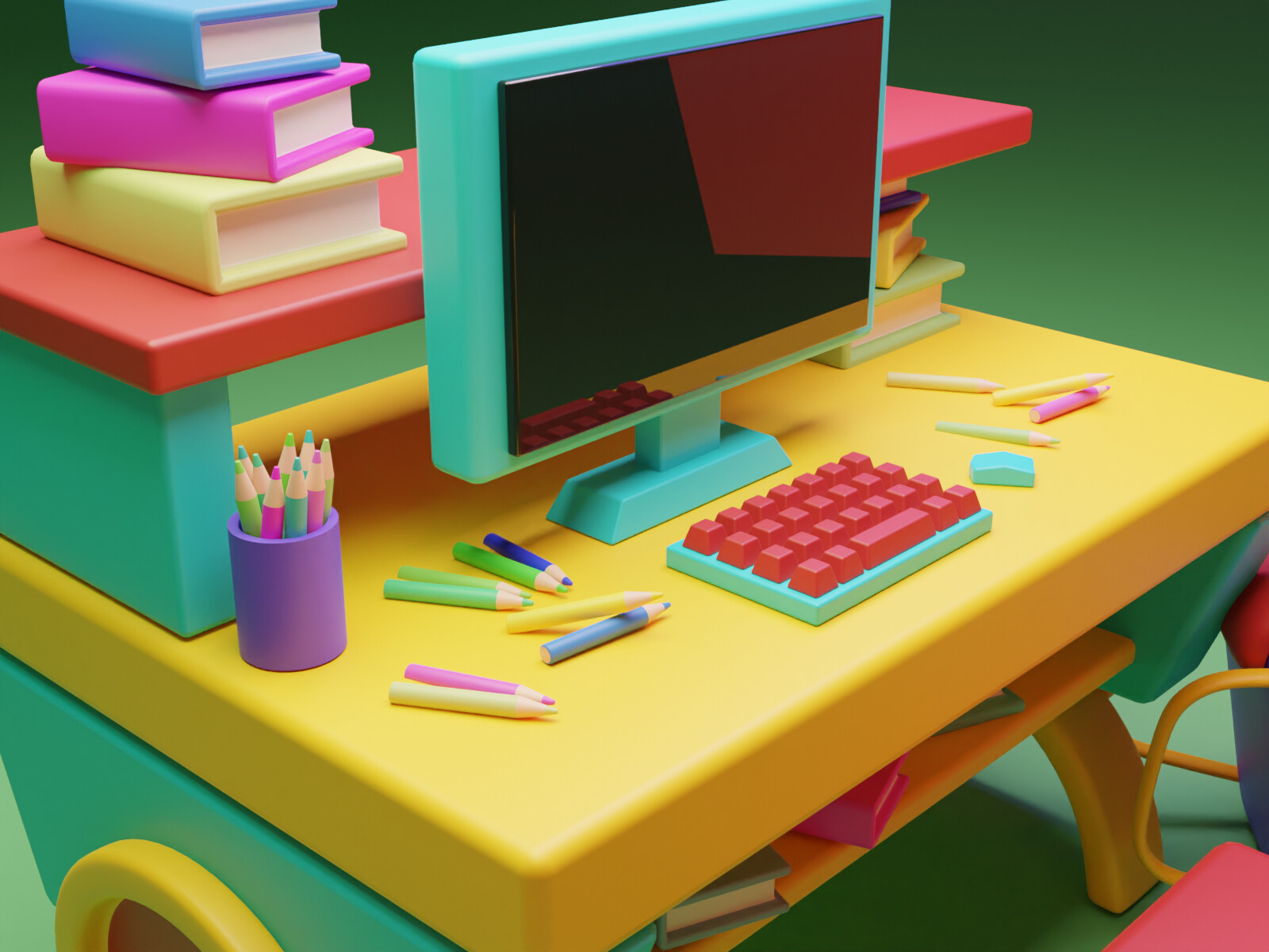ArtStation - ESCRITORIO LOW POLY