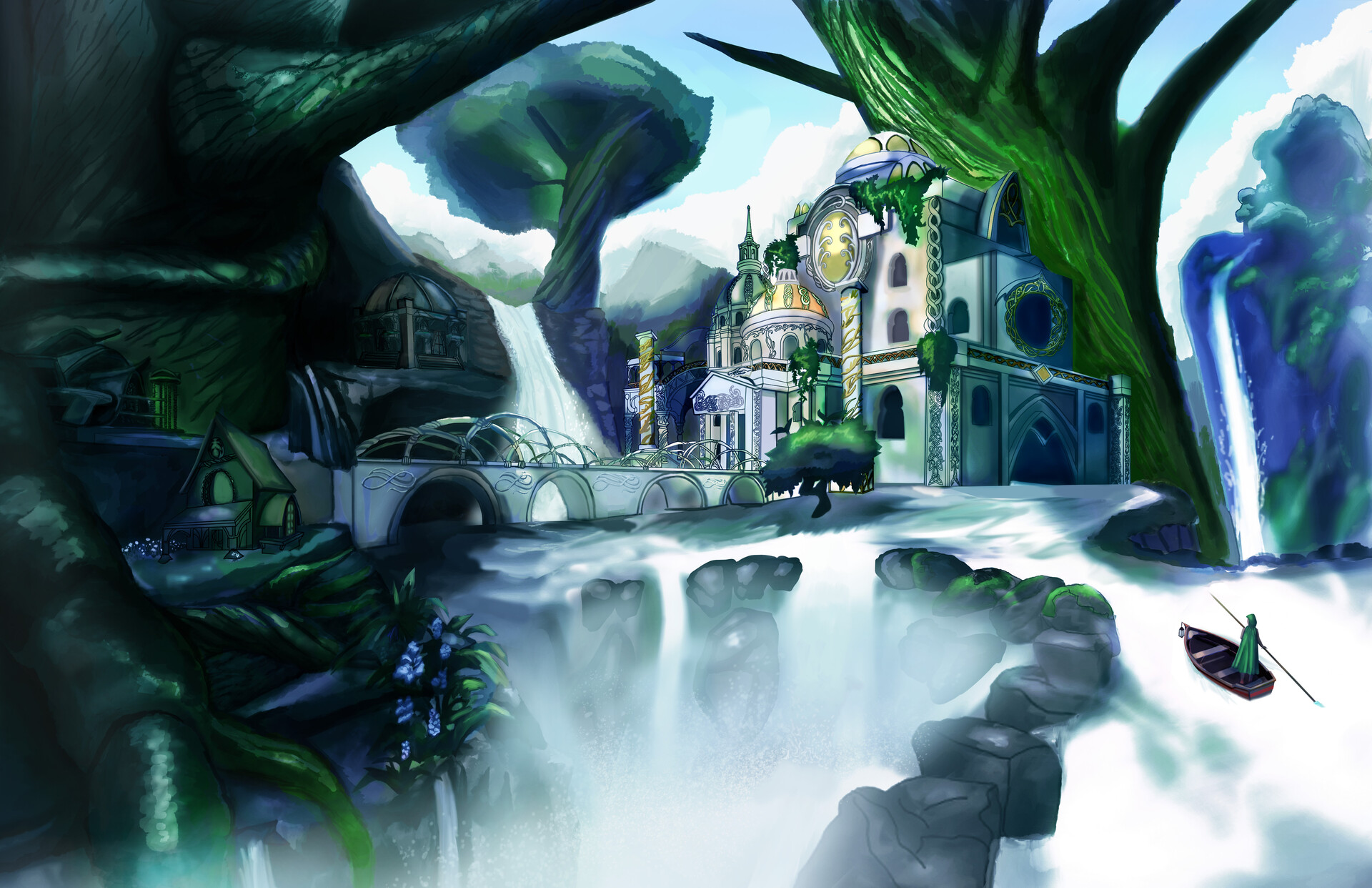 ArtStation - Elven Spring (Temple)