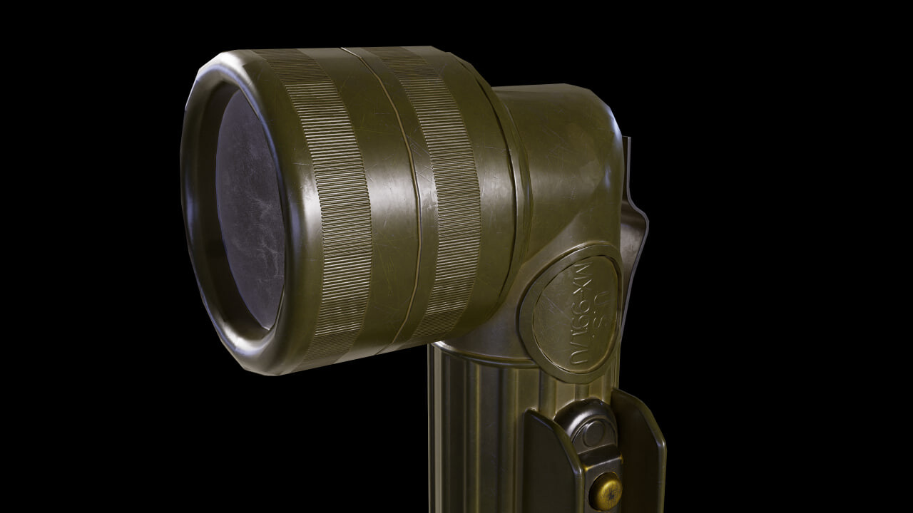 ArtStation - Fulton MX991: A Game-Ready Model of a Military Flashlight