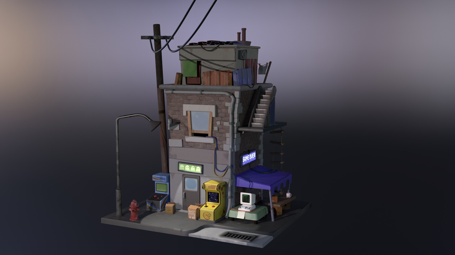 ArtStation - Retro building