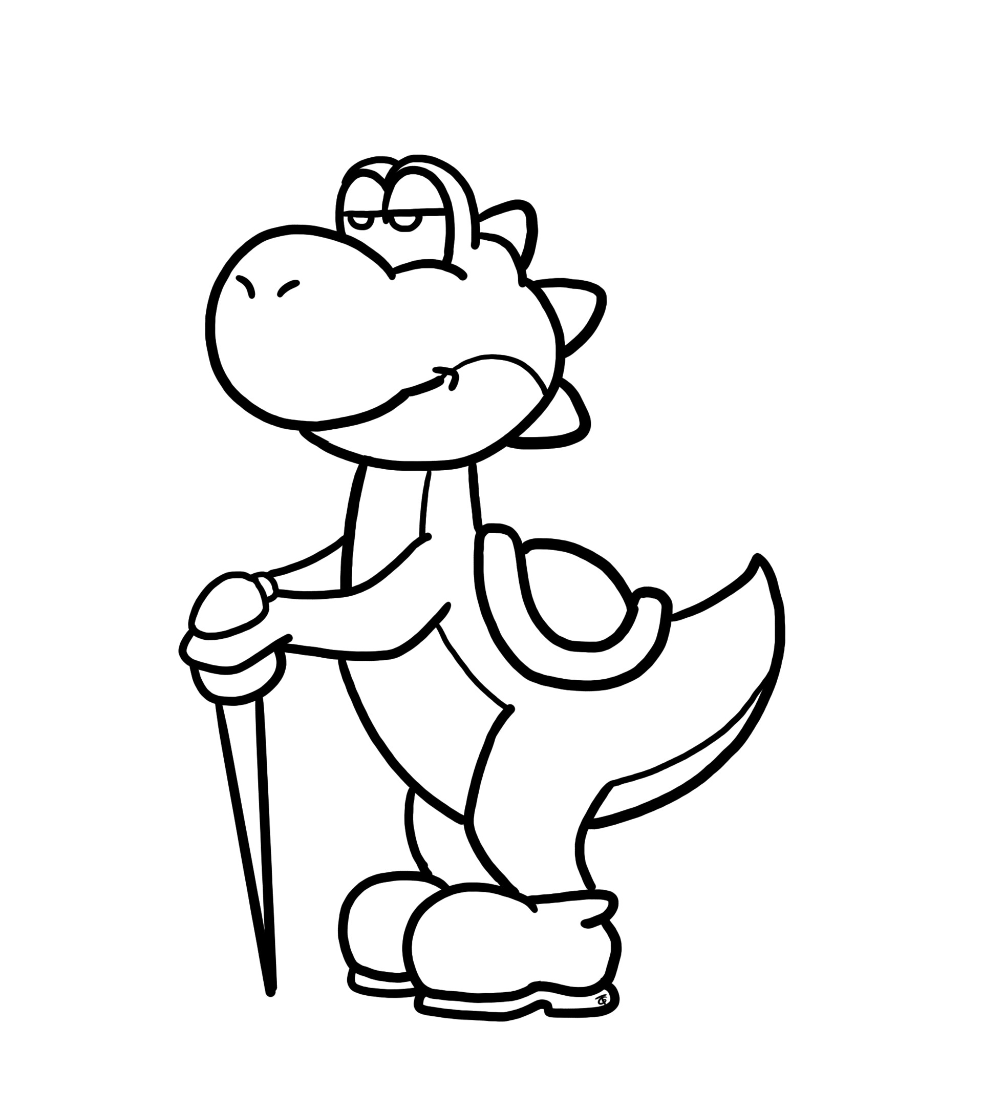 ArtStation - Request #18 Yoshi Being Handsome Base