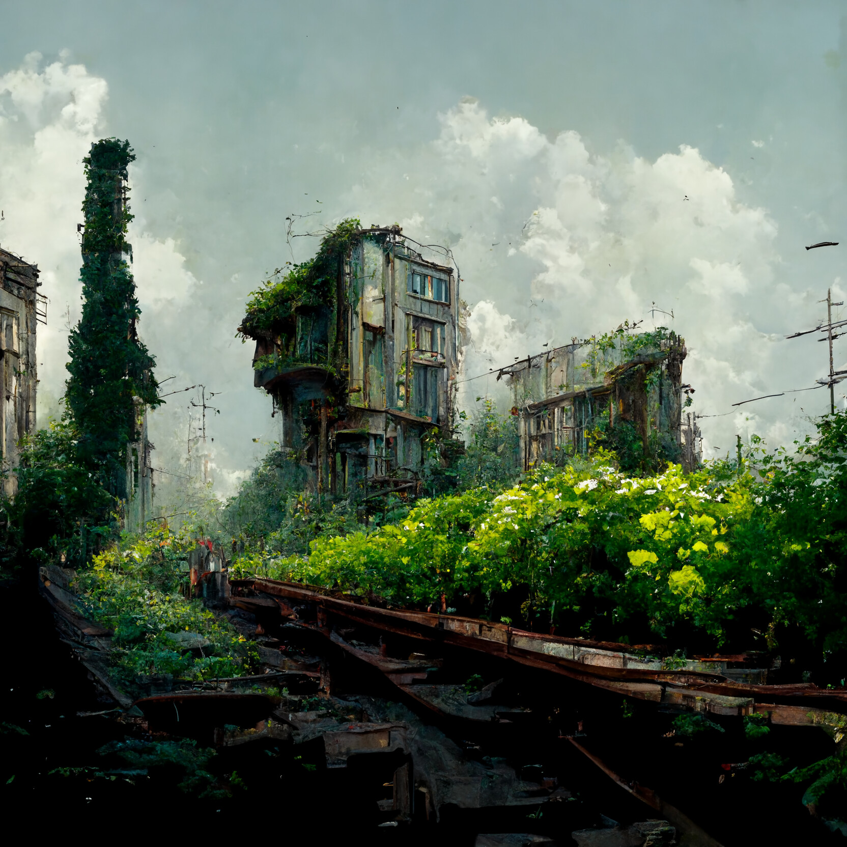 ArtStation - Nature Reclaims: An Abandoned City Street Overtaken by ...