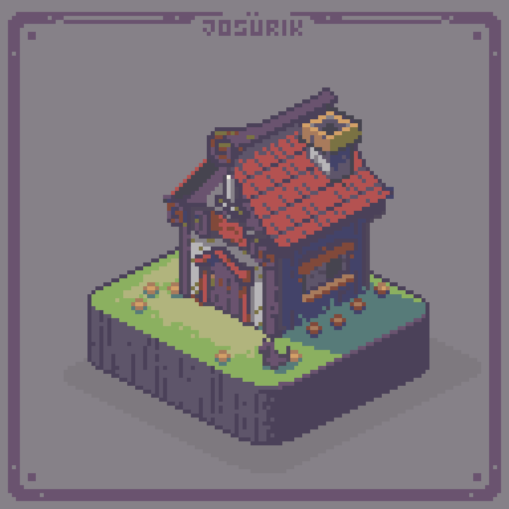 ArtStation - Isometric House - Pixel Art
