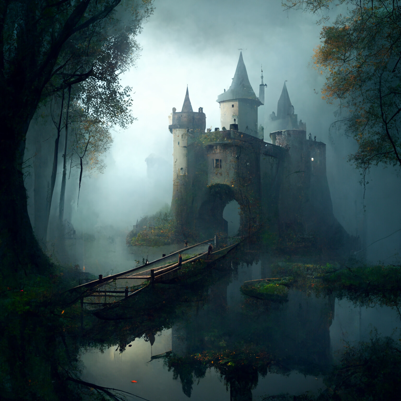 ArtStation - Enchanting Castle with a Mystical Aura, Surrounded by a ...