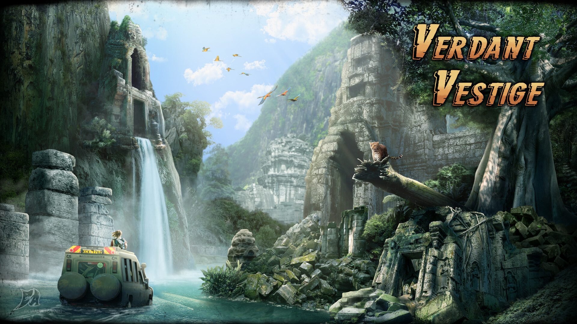 ArtStation - "Verdant Vestige", Matte Painting