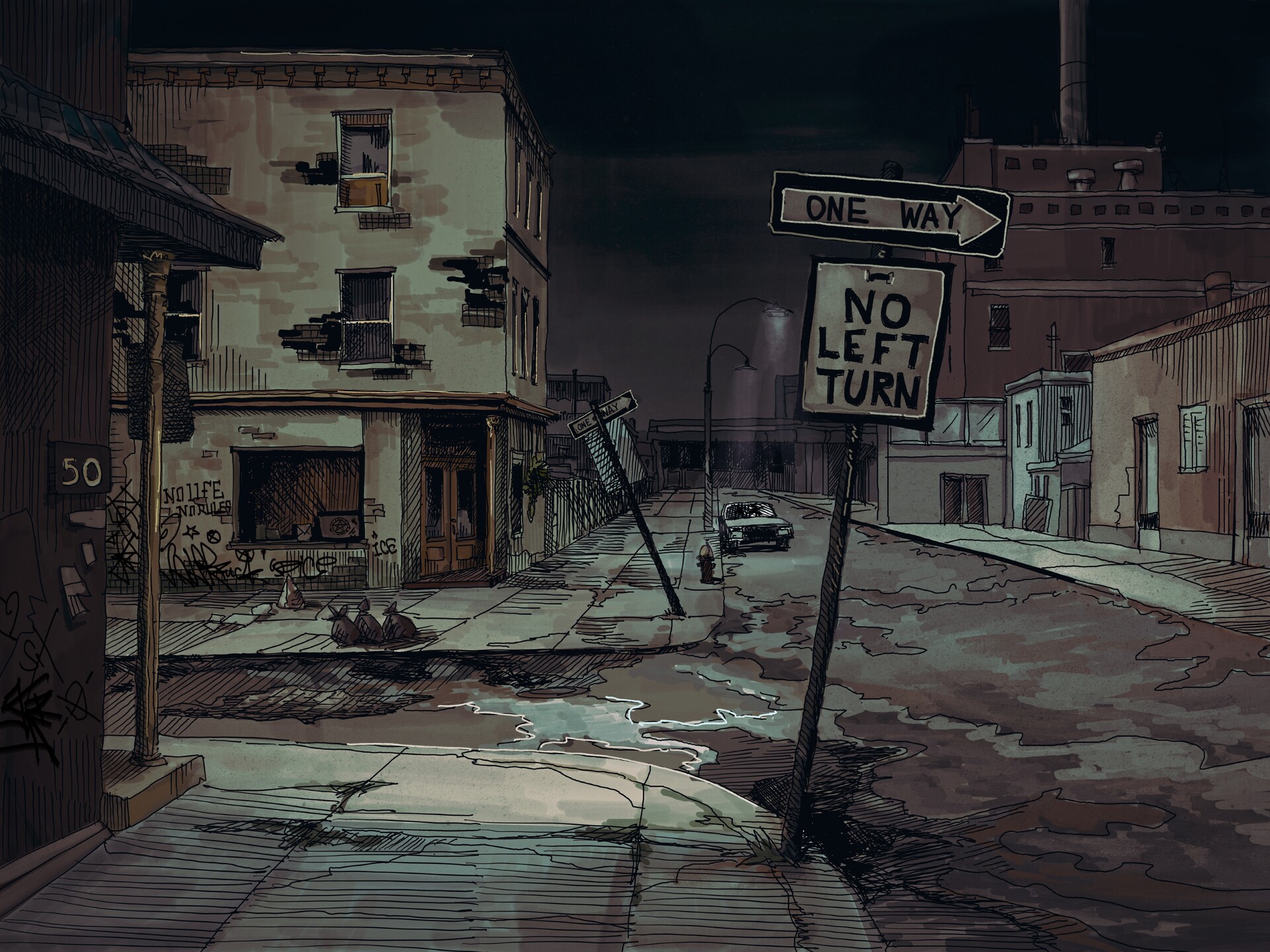 ArtStation - Street scene